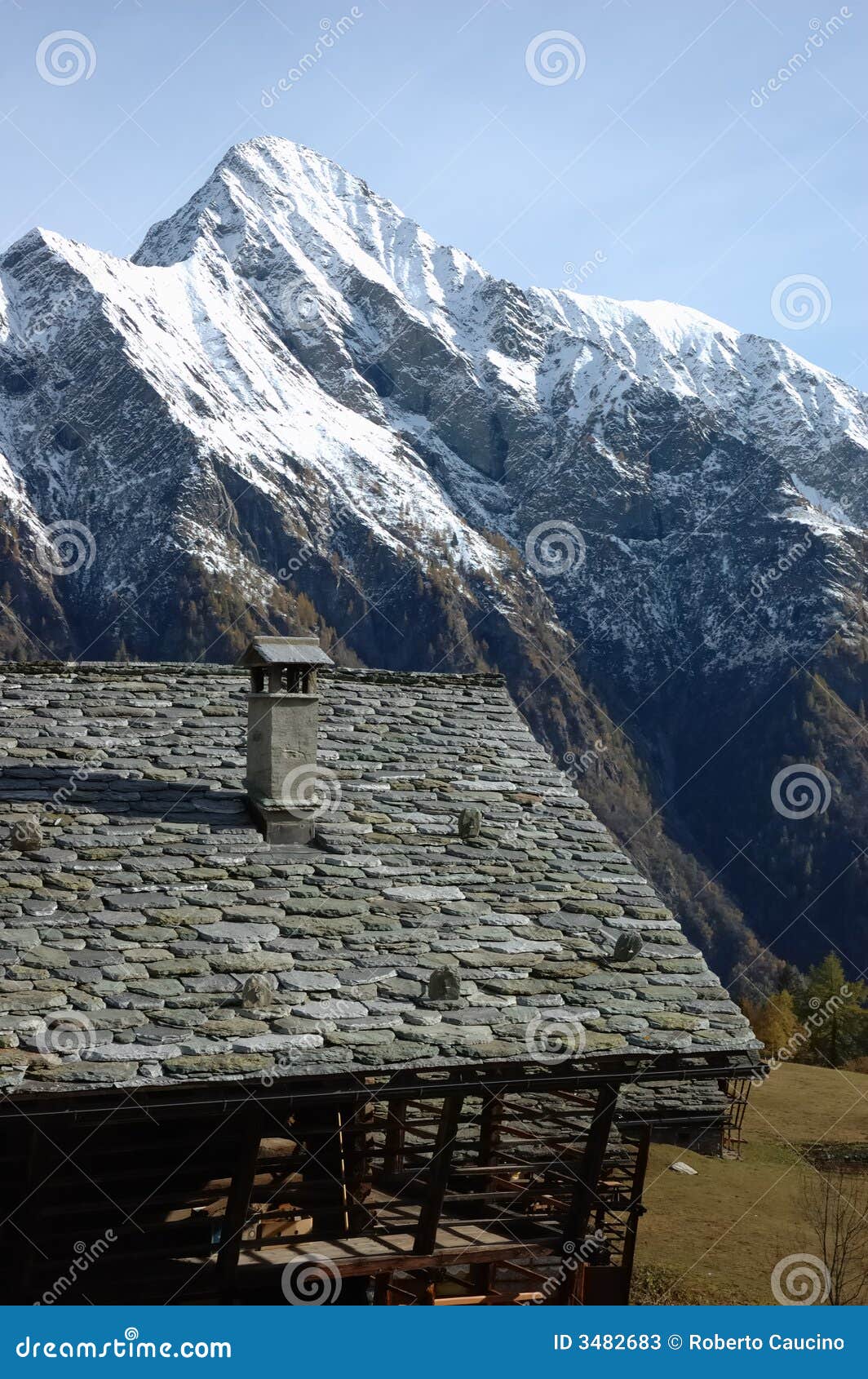 Mountain village house stock image. Image of fall, outdoor - 3482683