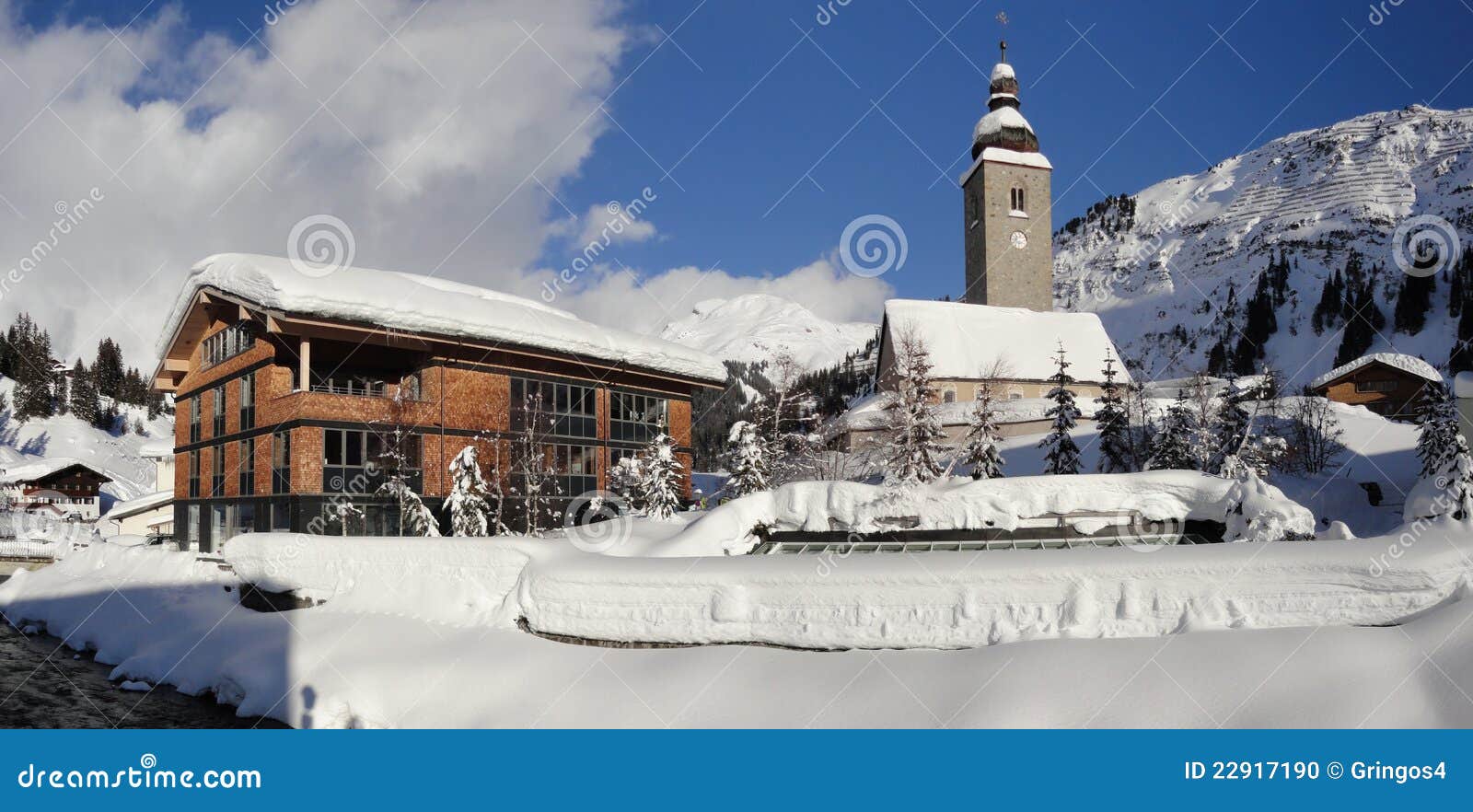 The Mountain Village of Lech Voralberg Stock Photo - Image of austria ...