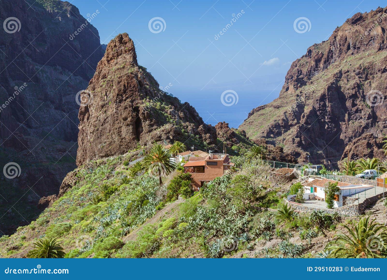 Mountain Village of Masca. Tenerife, Spain Stock Image - Image of ...