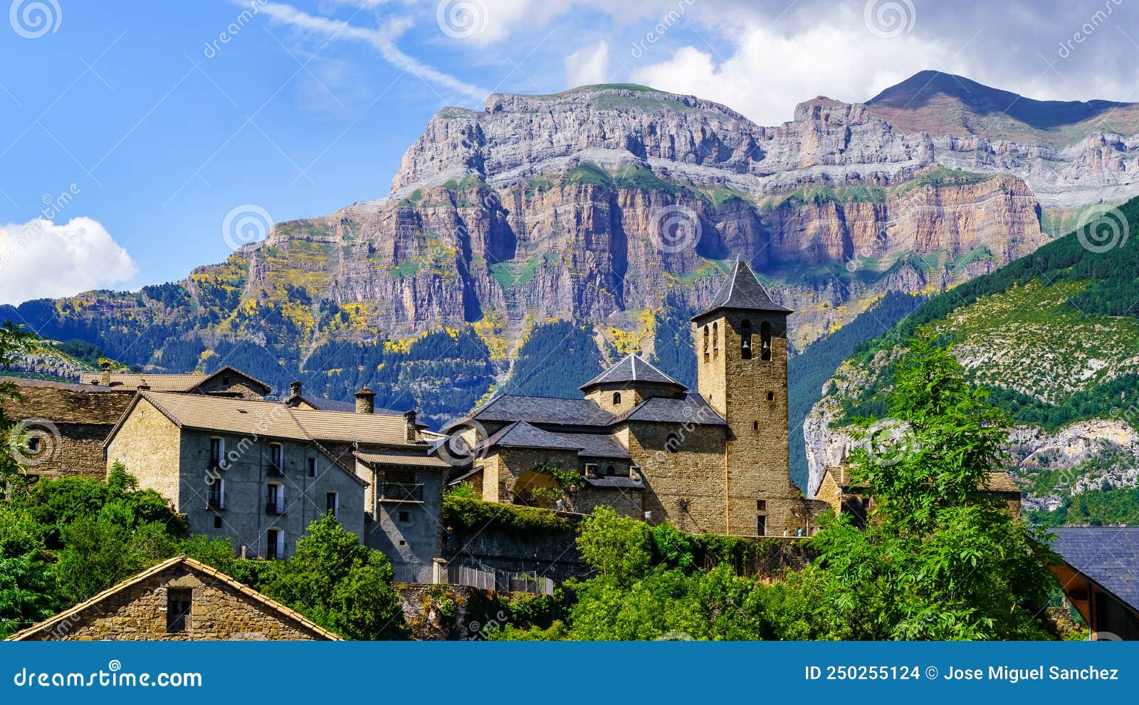 Mountain Village in the Ordesa Valley of the Spanish Pyrenees, Called ...
