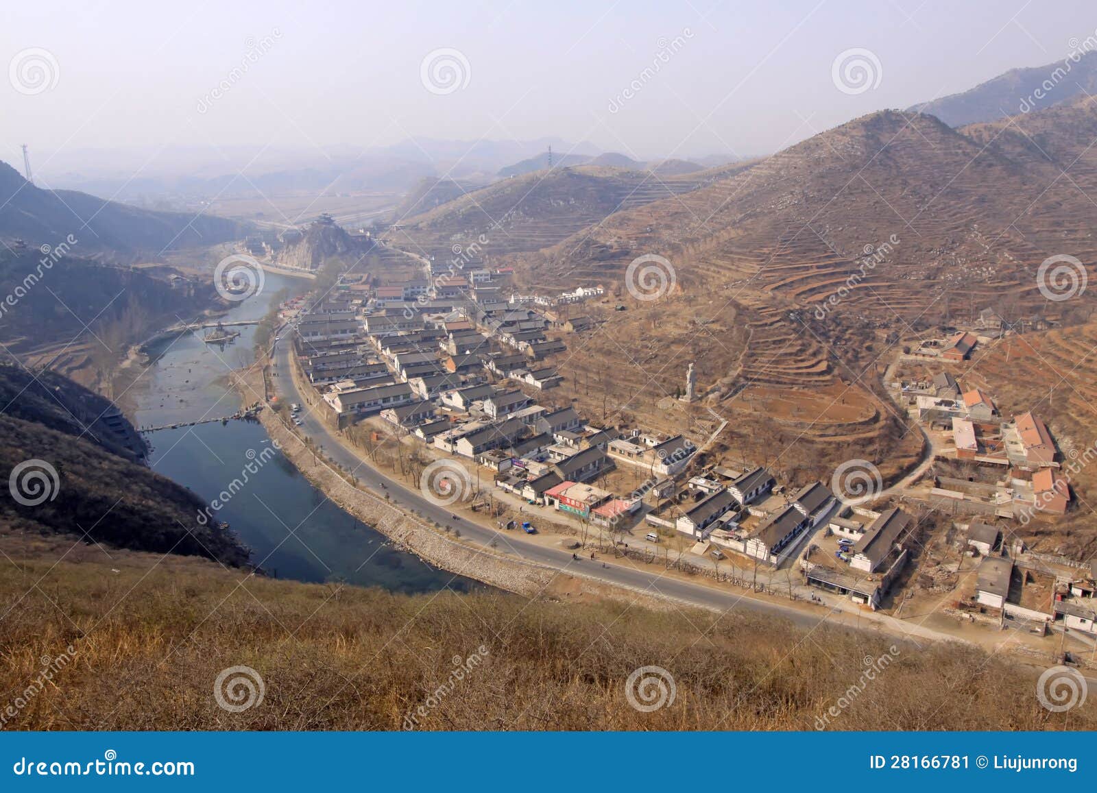 Mountain village scenery stock image. Image of slope - 28166781
