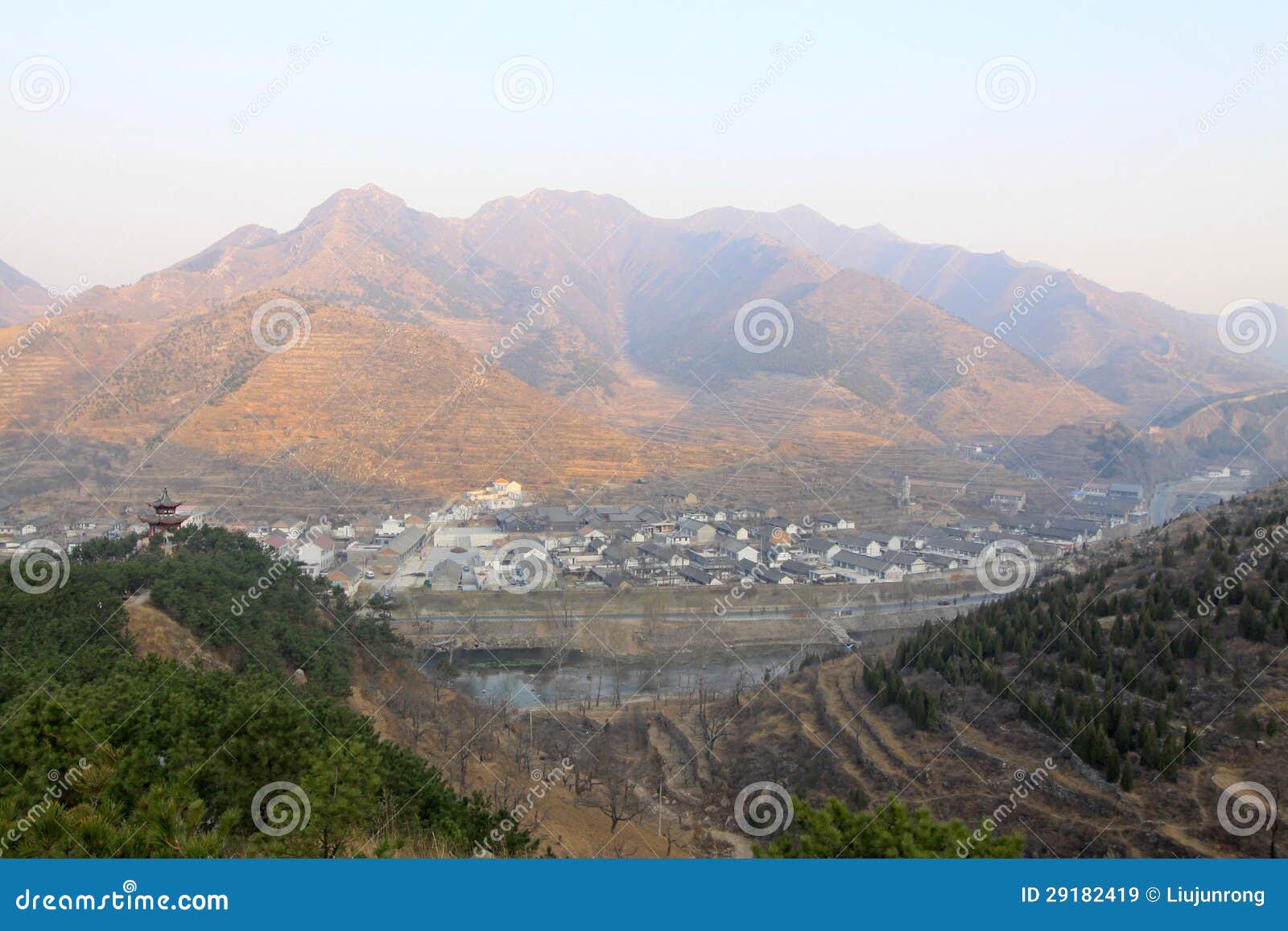 Mountain village scenery stock image. Image of beautiful - 29182419