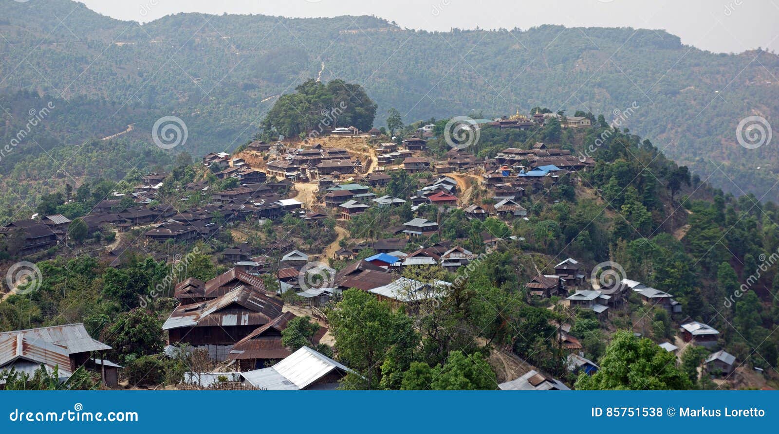 Mountain Village, Shan State, Myanmar Stock Photo - Image of culture ...