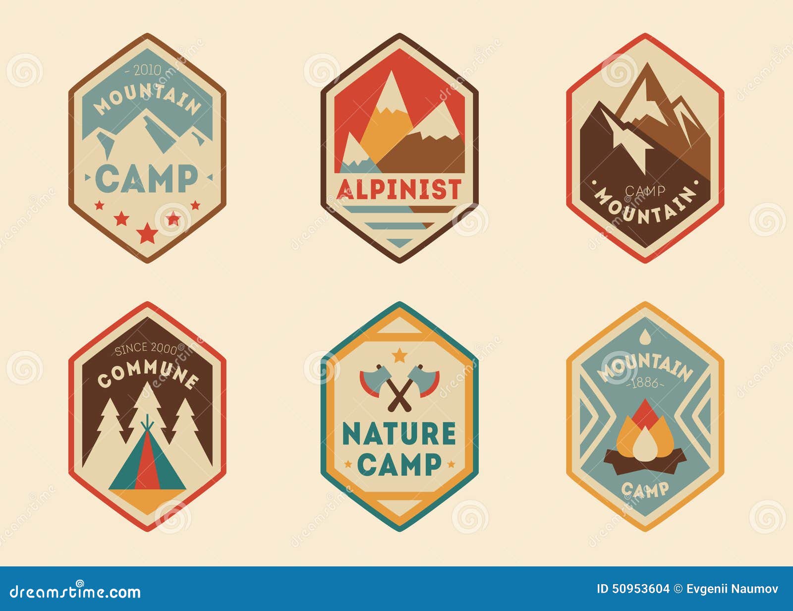 Mountain Vintage Labels, Badges Stock Vector - Illustration of design ...
