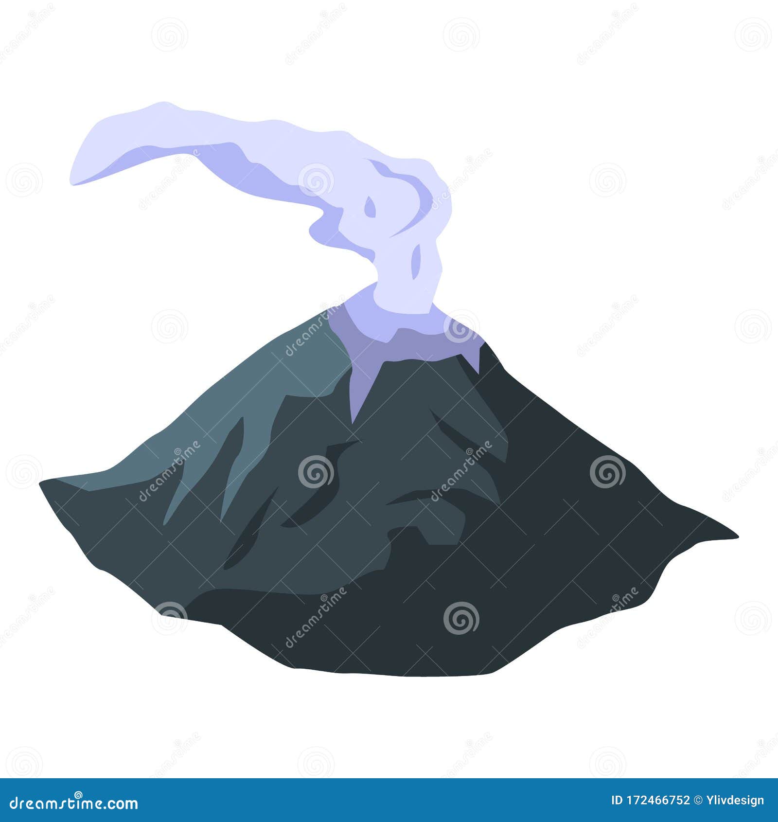 Mountain Volcano Icon, Isometric Style Stock Vector - Illustration of ...