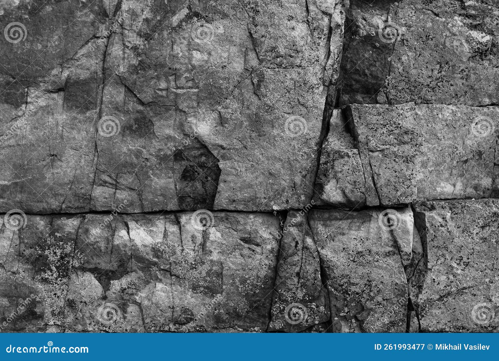 Mountain Wall Texture Background Black and White Tone. Stock Image ...