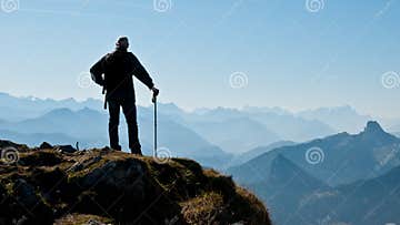 Mountain wanderer stock image. Image of rock, massif - 21730327
