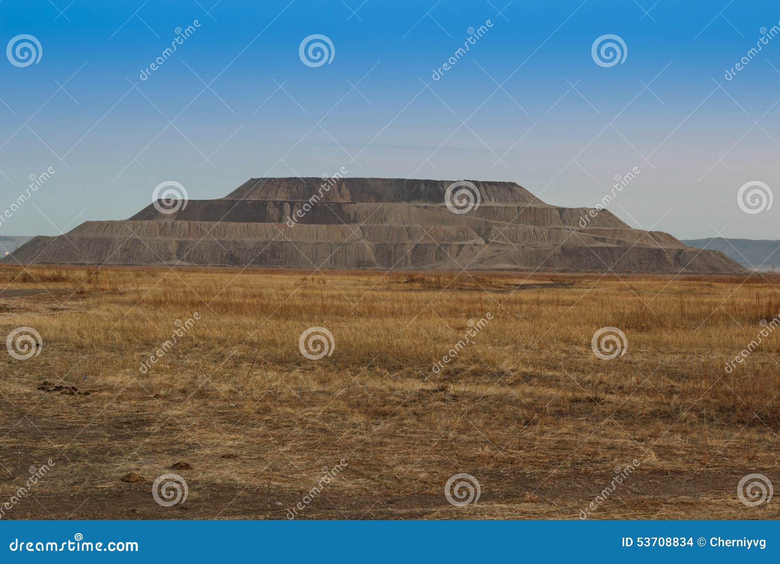 Mountain Waste Rock in the Shape a Pyramid Stock Photo - Image of ...