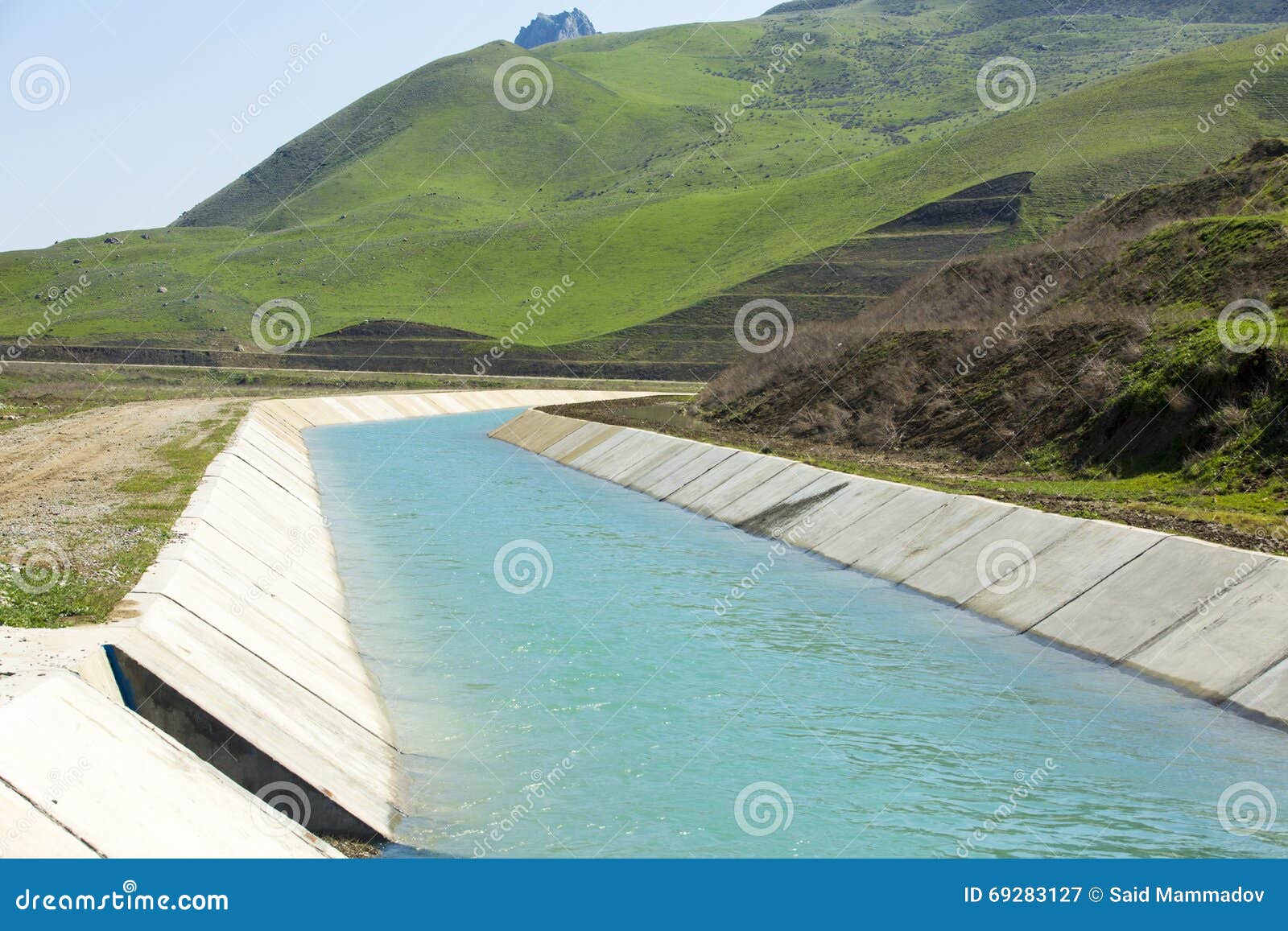 The Mountain Water Channel in Shabran, Azerbaijan Stock Image - Image ...