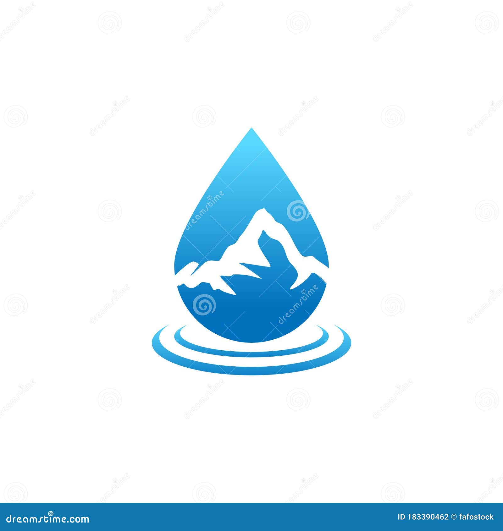 Mountain and Water Drop Logo Vector Template Stock Vector ...