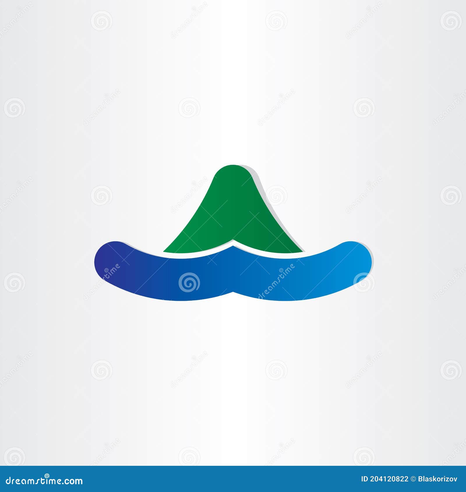 Mountain and Water Island Symbol Stock Vector - Illustration of ocean ...