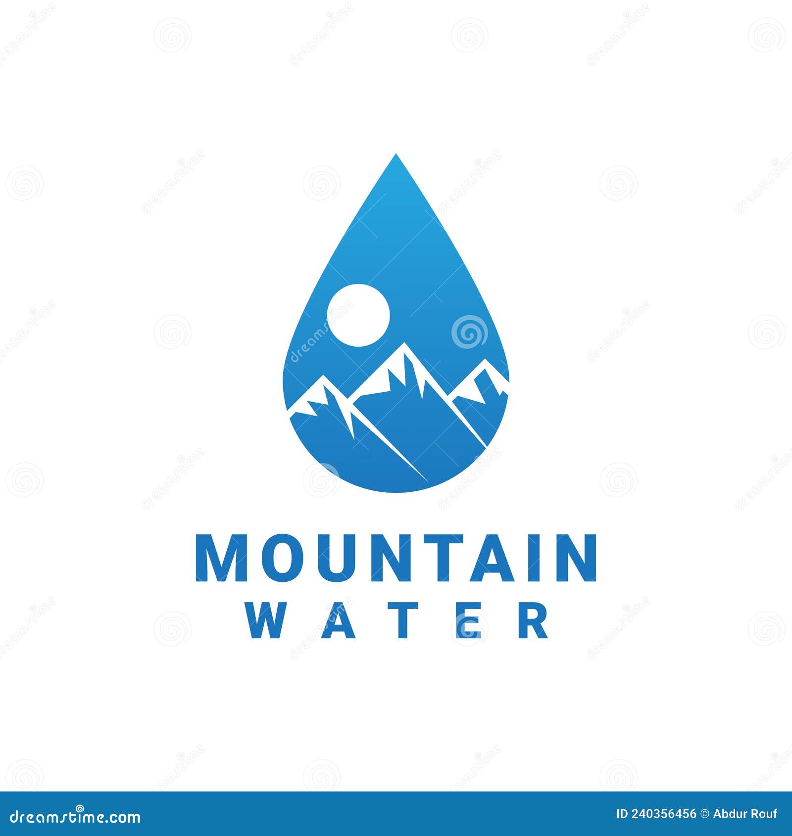 Mountain water logo design stock vector. Illustration of natural ...