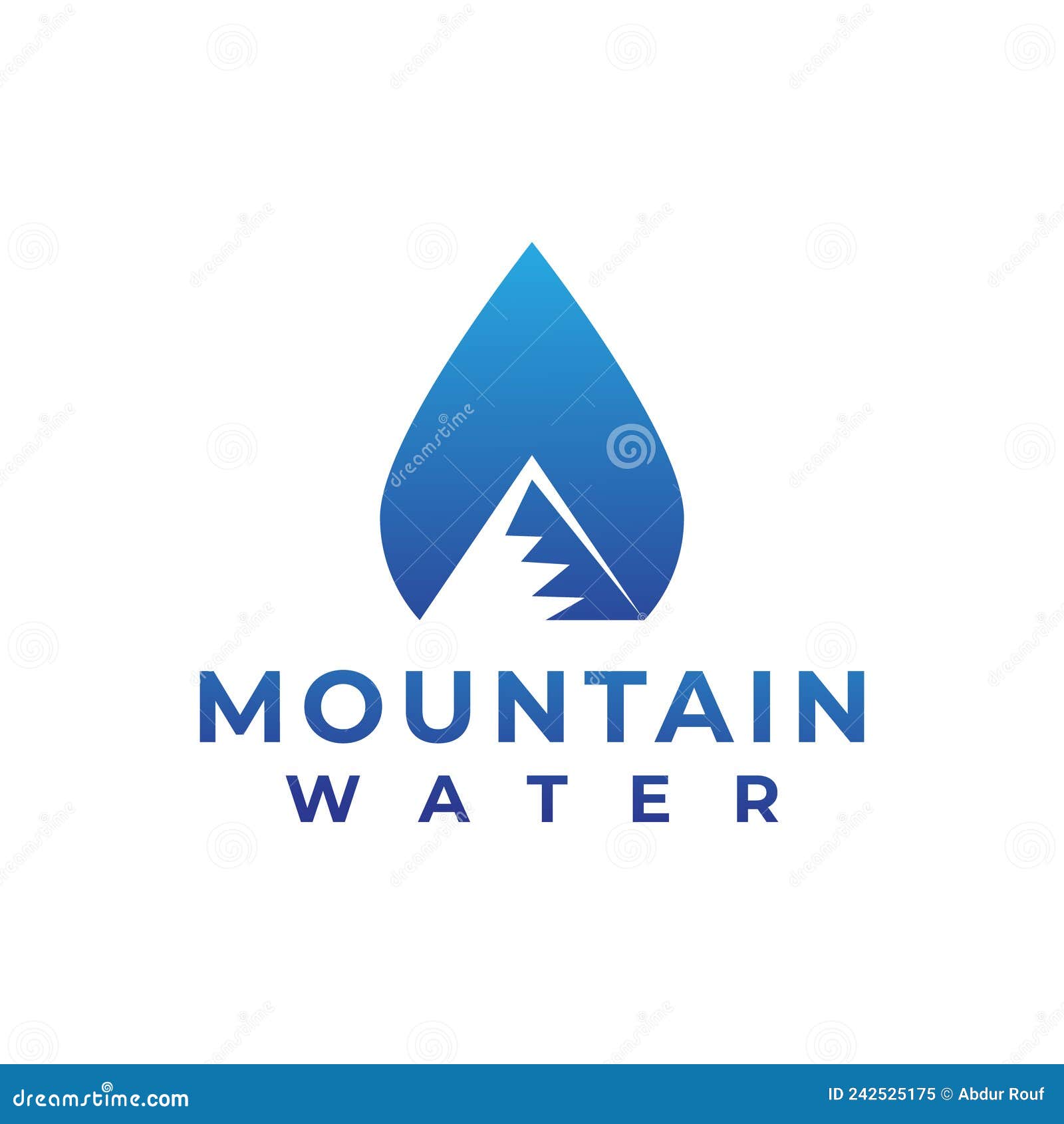 Mountain water logo design stock vector. Illustration of concept ...