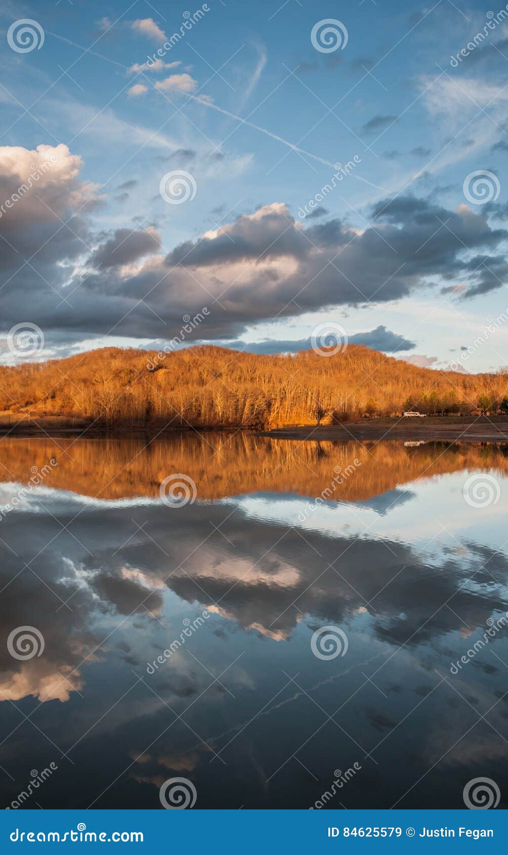 Mountain Water Reflection on Lake during Sunset Stock Image - Image of ...