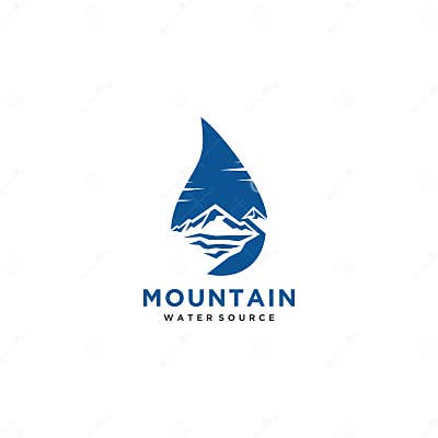 Mountain Water Resources Logo or Symbol Design Vector Stock Vector ...