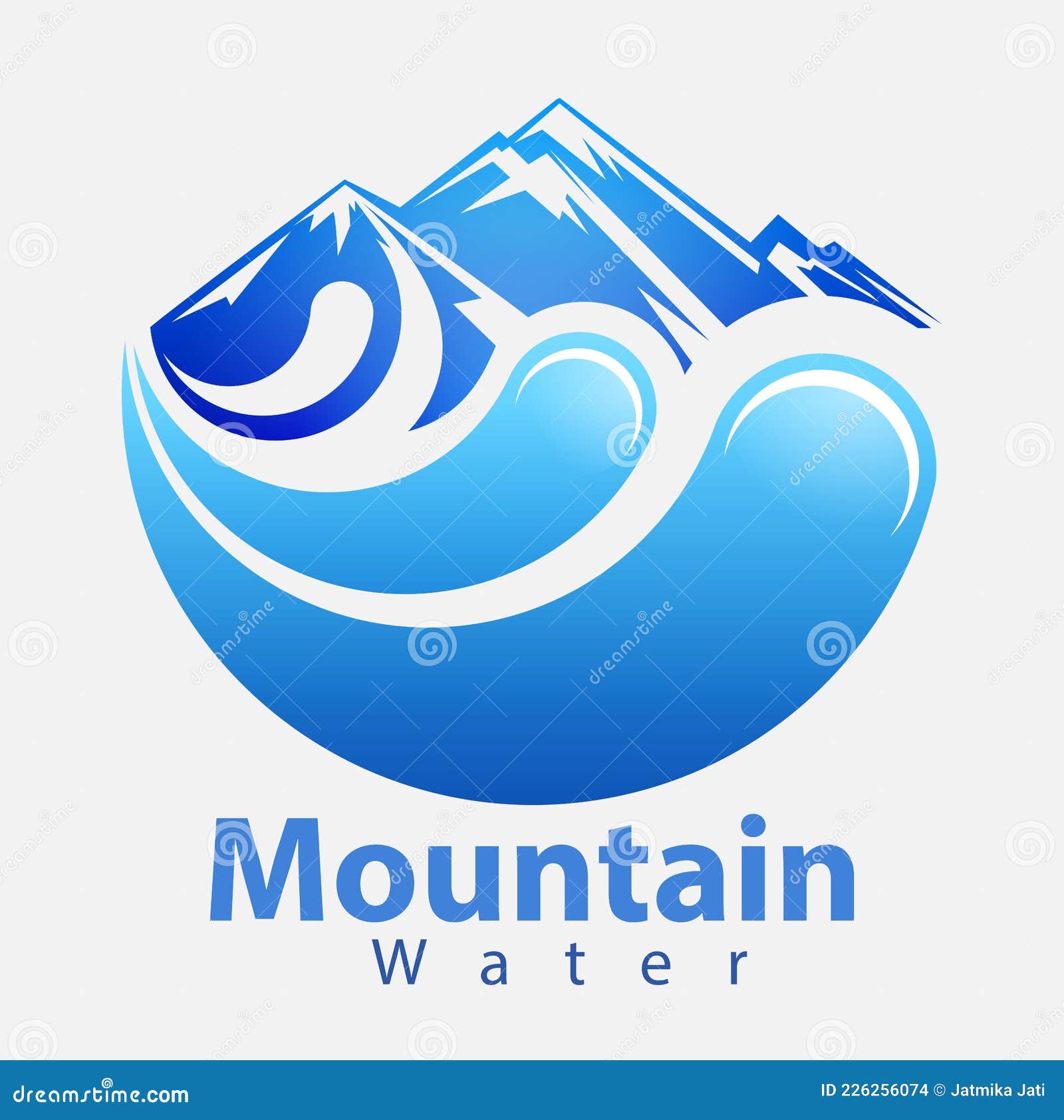 Mountain And Water Logo Template Design Vector, Cristal Water Emblem ...