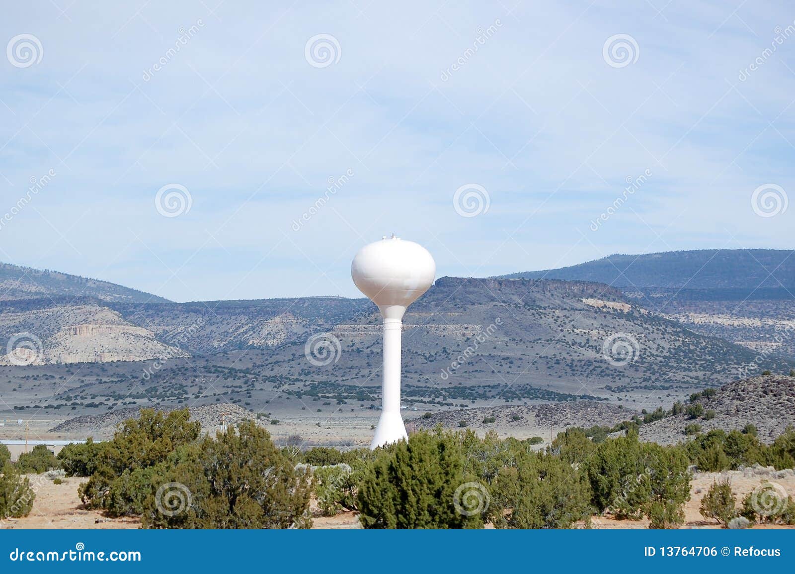 Mountain Water Tower stock photo. Image of horizon, mountains - 13764706