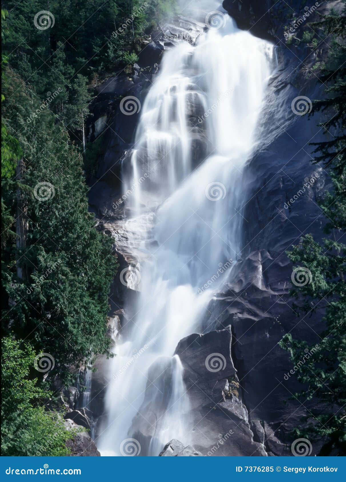 Mountain waterfall stock image. Image of nature, beauty - 7376285