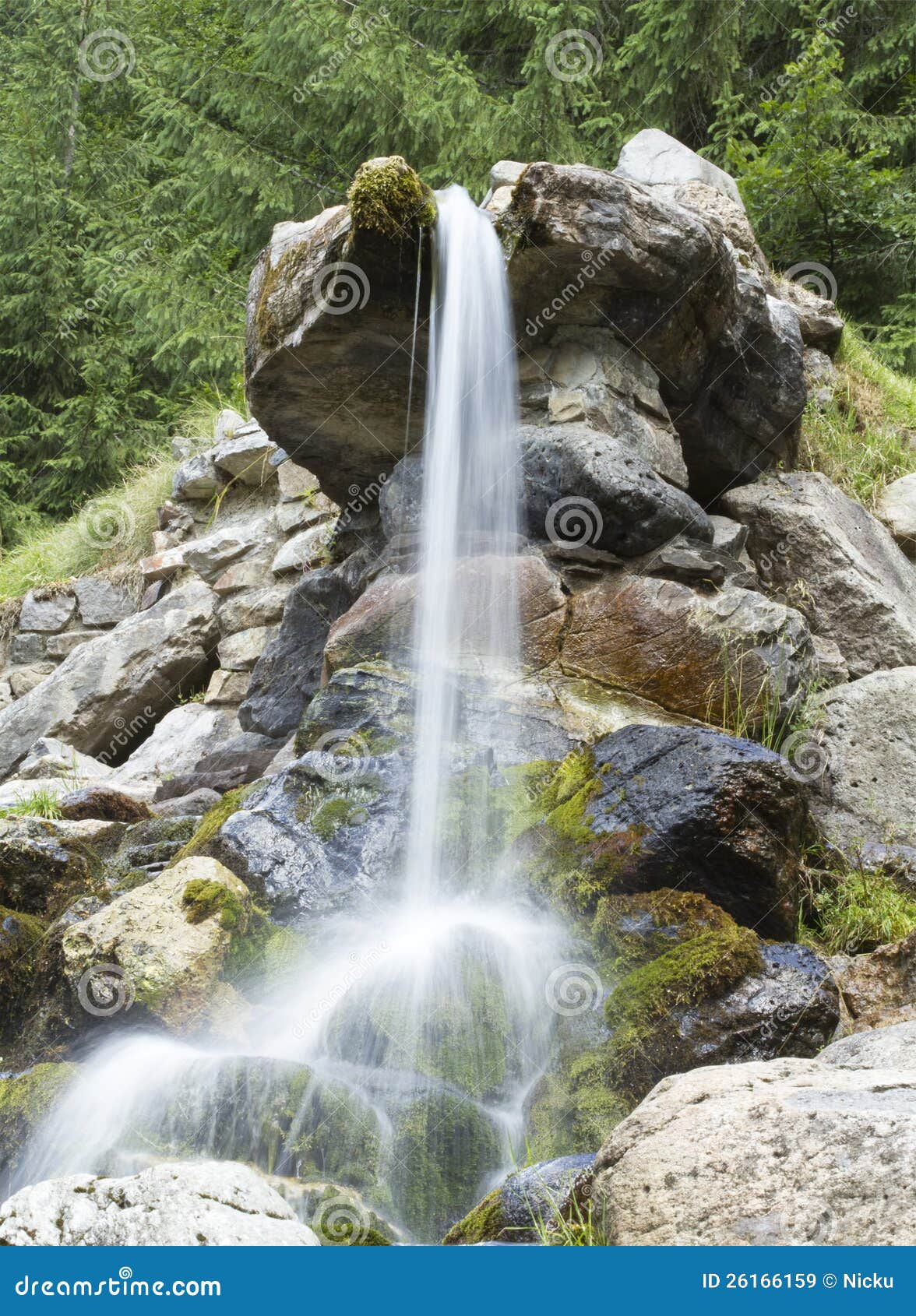 Waterfall Detail With Long Exposure Technique Royalty-Free Stock Image ...