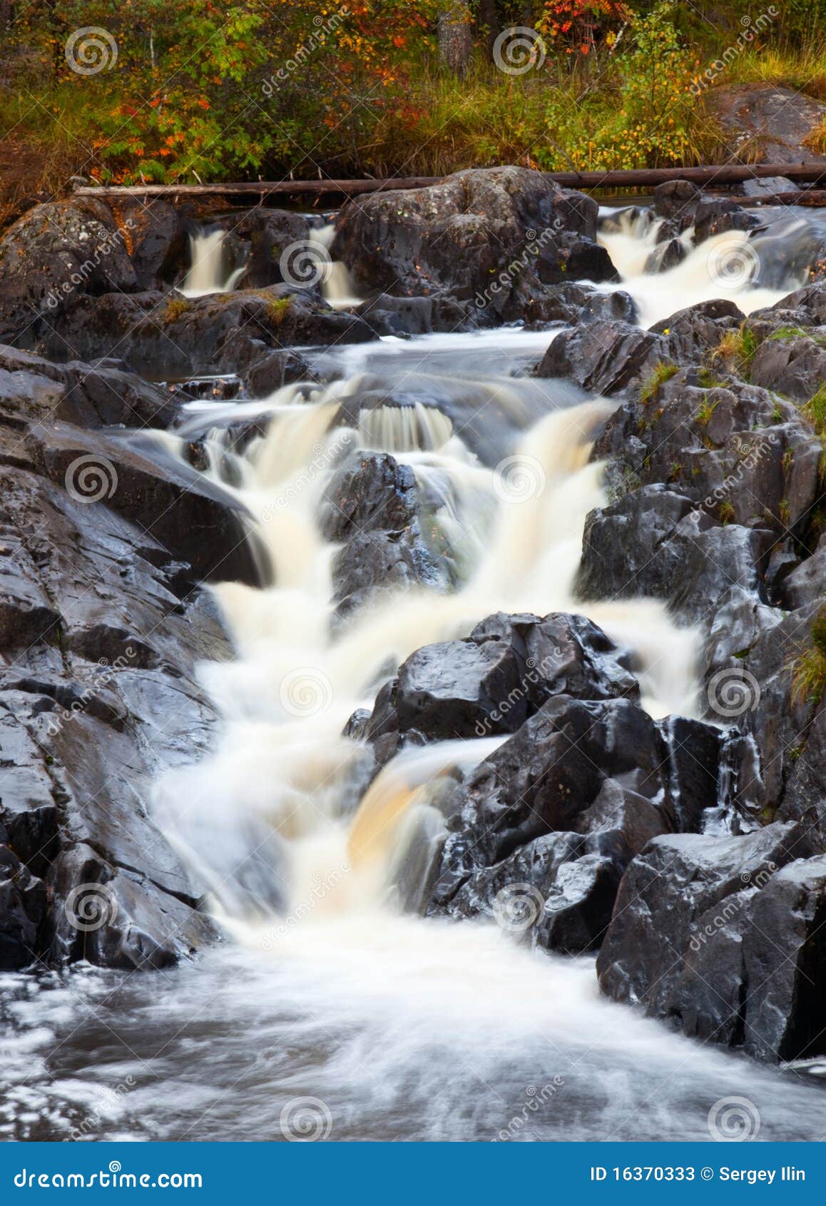 Mountain Waterfall. Fast Stream Water Stock Image - Image of beauty ...