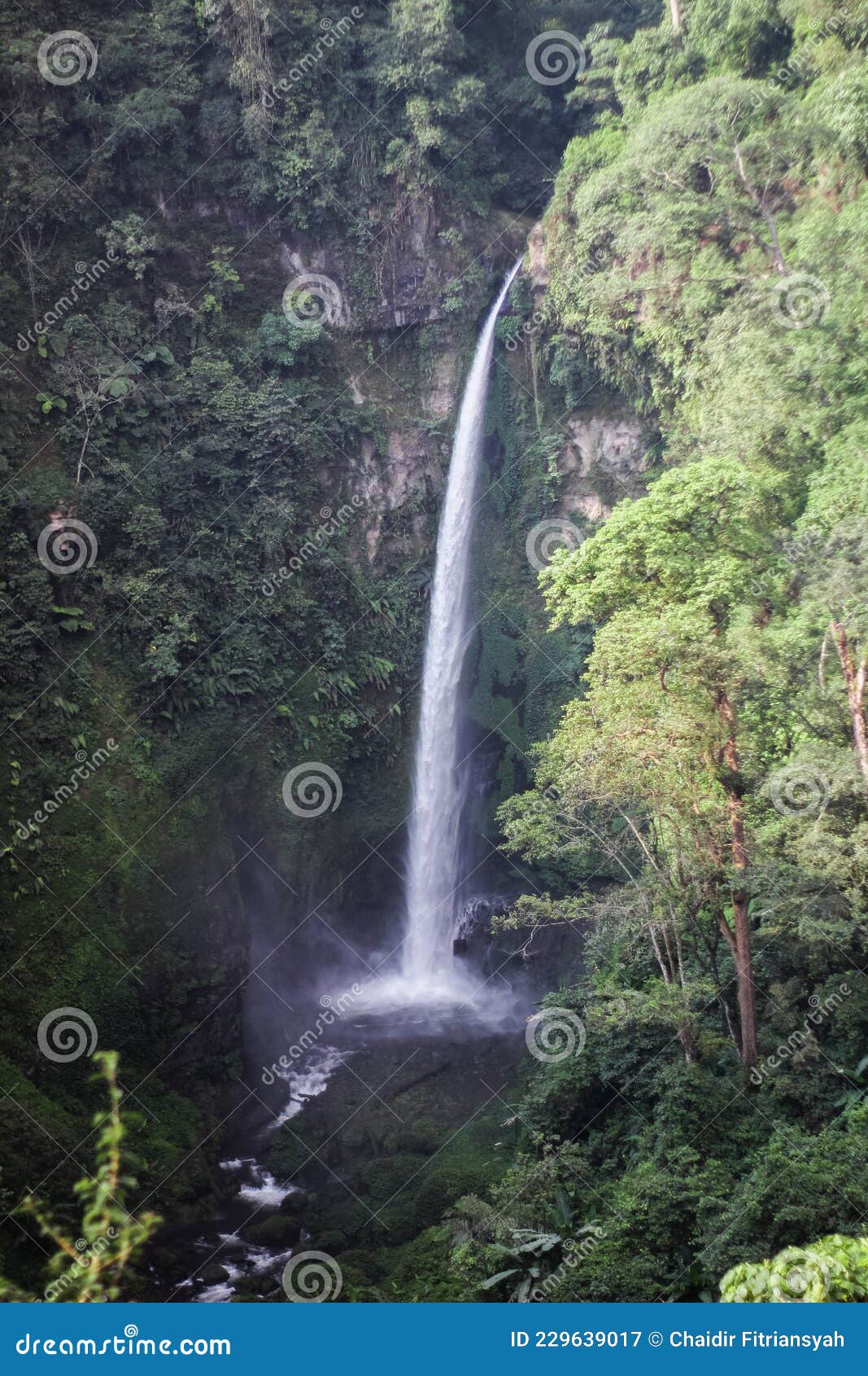 Mountain and Waterfall View Stock Image - Image of dramatic, beach ...