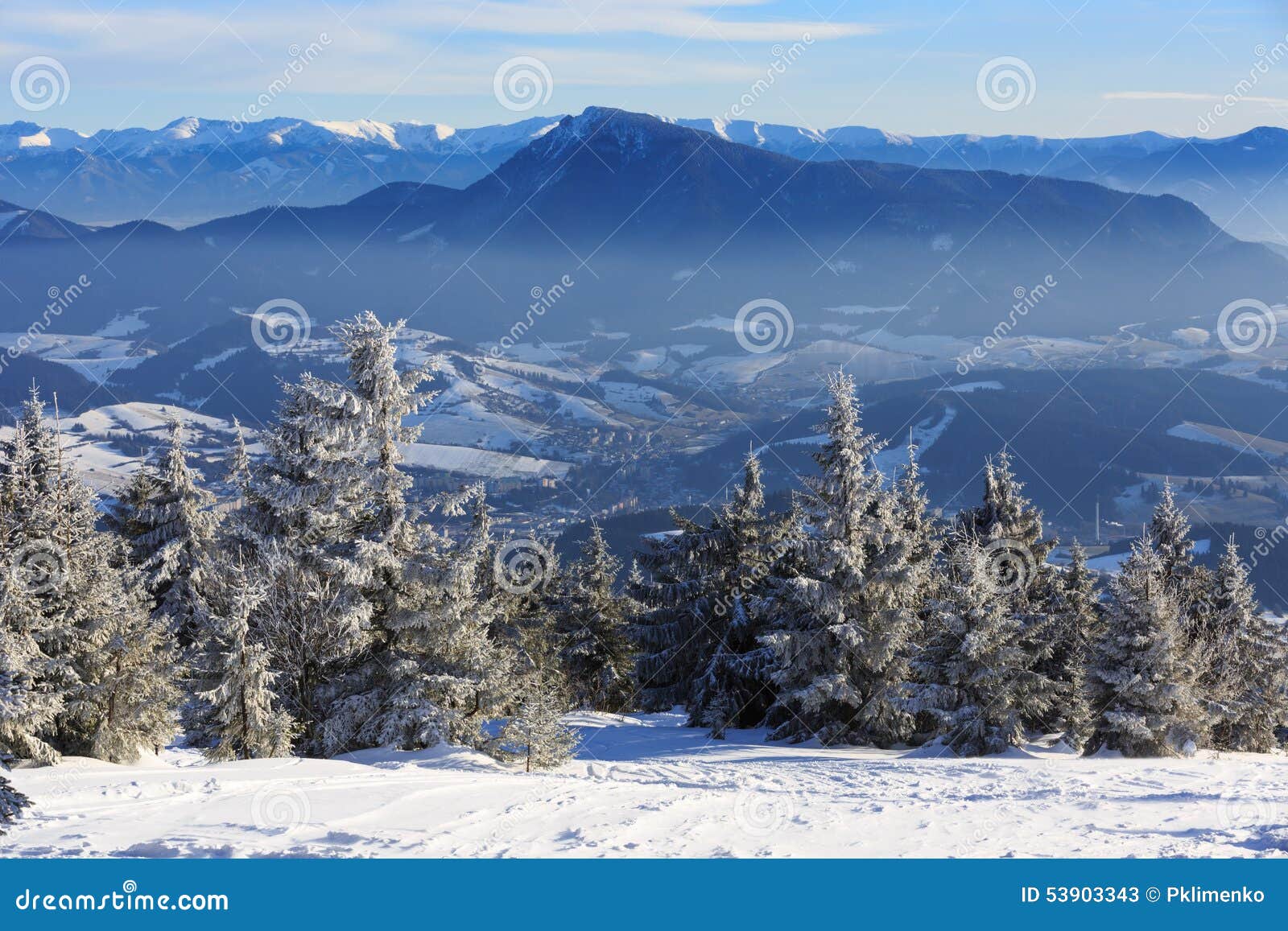 Mountain winter scene stock image. Image of beautiful - 53903343