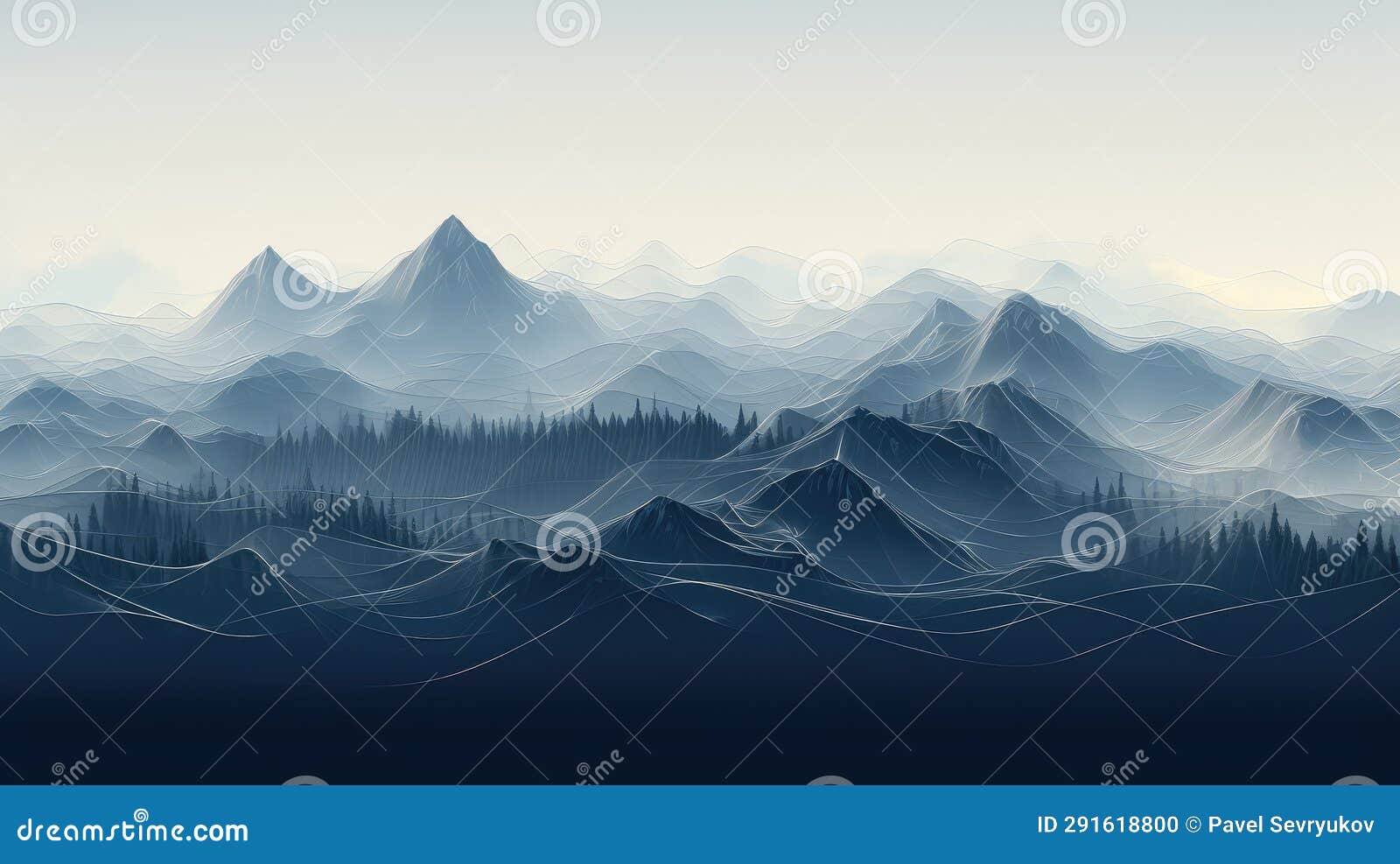 Mountain Wireframe Landscape Topographic Stock Illustration ...