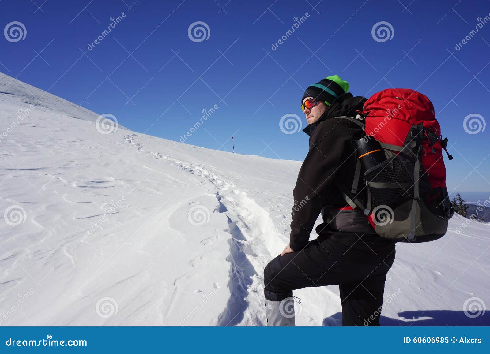 Mountaineer stock image. Image of mountains, blue, hike - 60606985