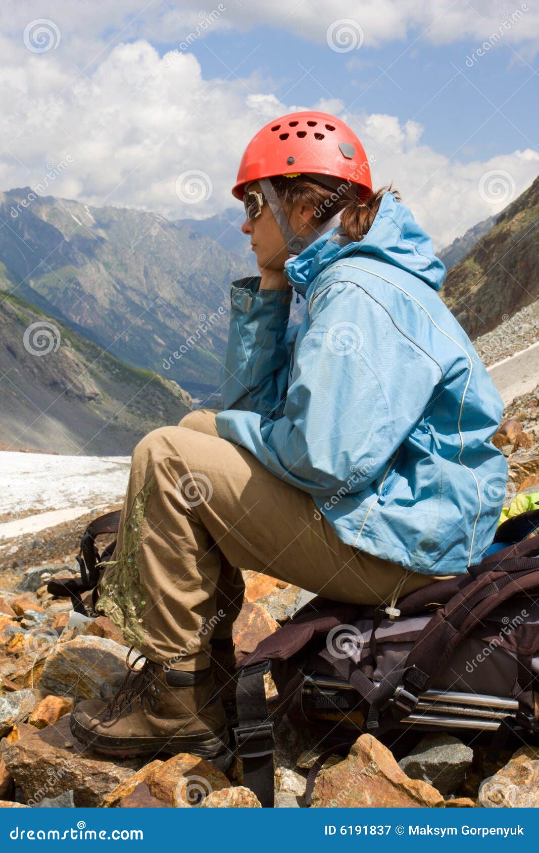 Mountaineer Girl In Helmet Picture. Image: 6191837