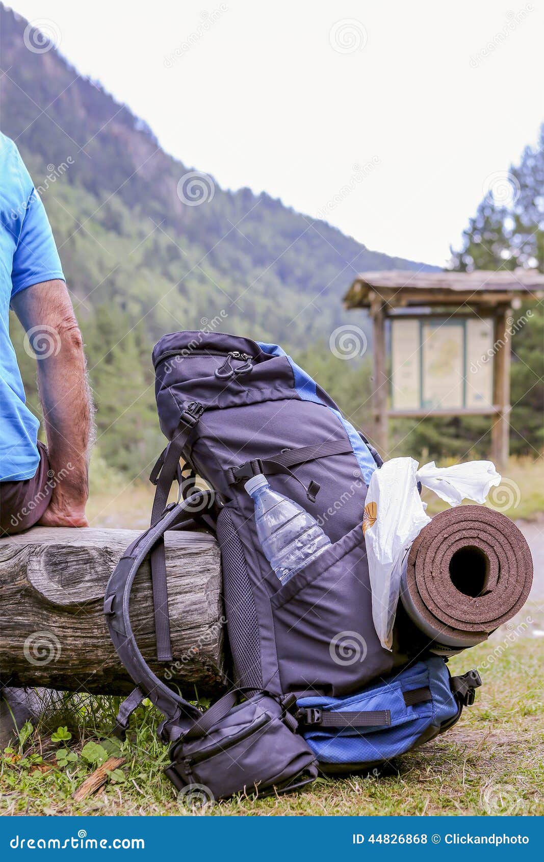 Mountaineer and a Hiking Backpack Stock Photo - Image of hiking ...