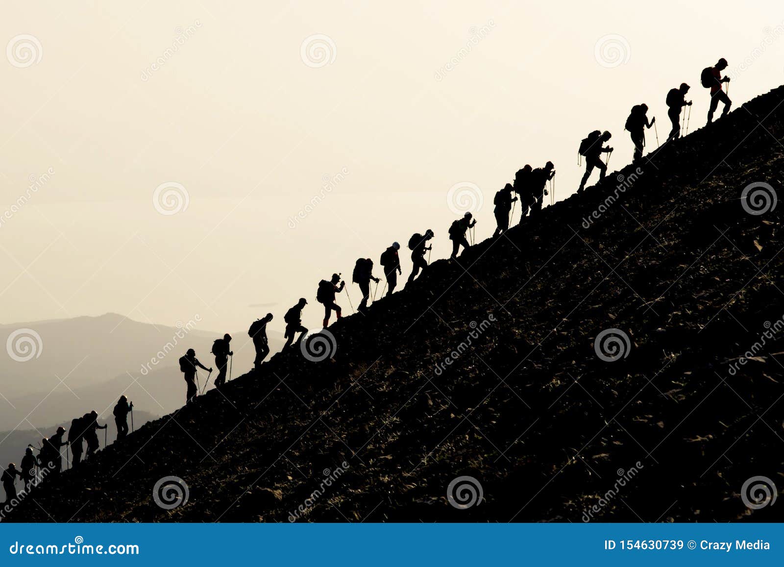 Mountaineering Activity and Harmonious Team Together Stock Image ...