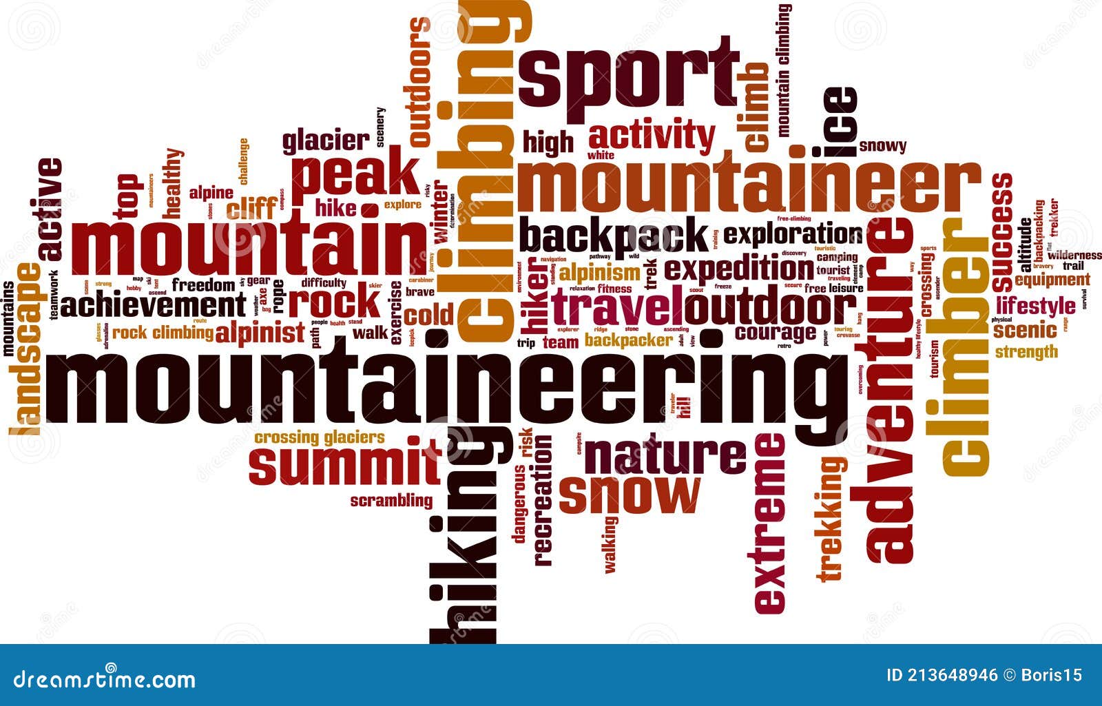 Mountaineering word cloud stock vector. Illustration of activity ...
