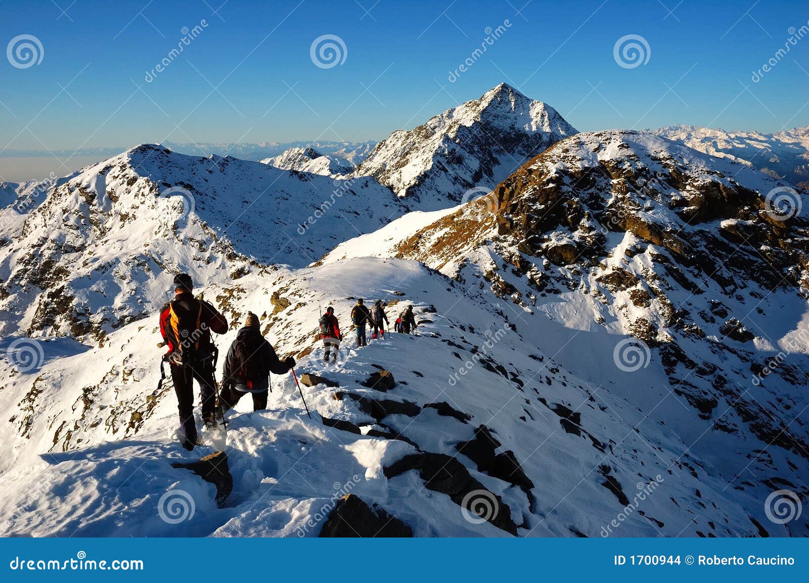 Mountaineers stock photo. Image of mountaineers, ridge - 1700944