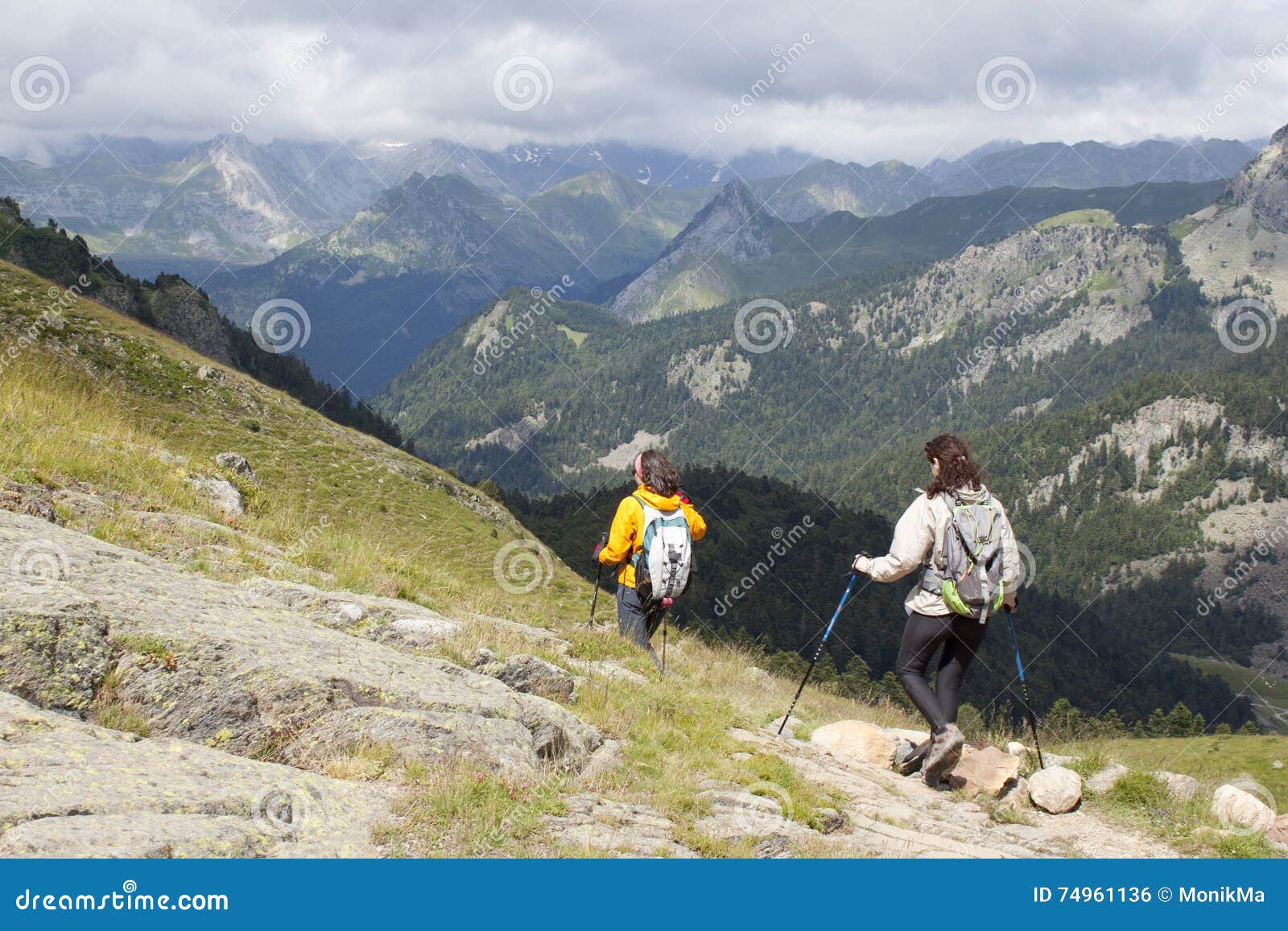 Mountaineers Going Down the Mountains in a Excursion Stock Photo - Image of mountaineers ...