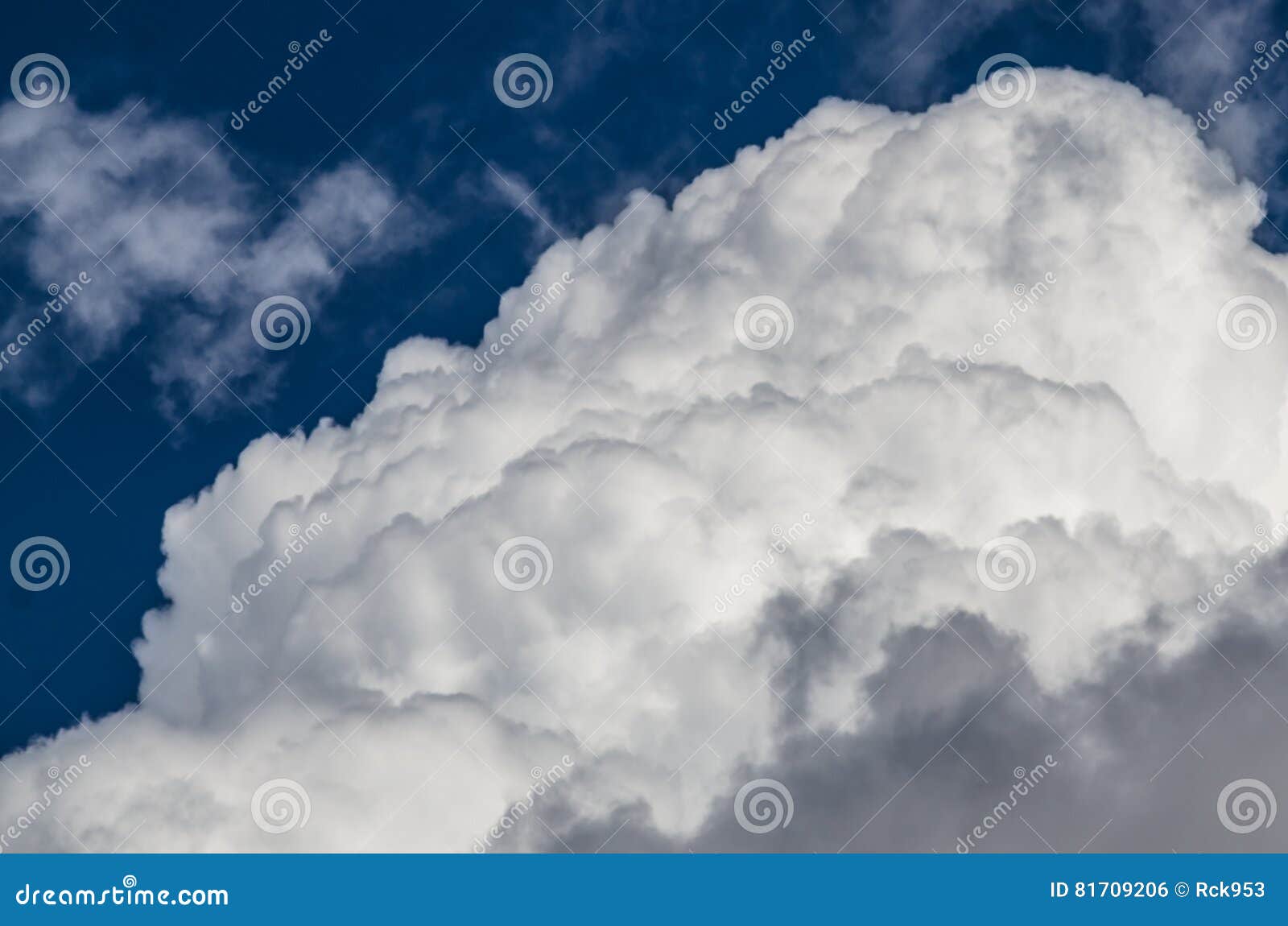 Mountainous Cumulus Clouds Boiling in the Bright Blue Summer Sky Stock ...