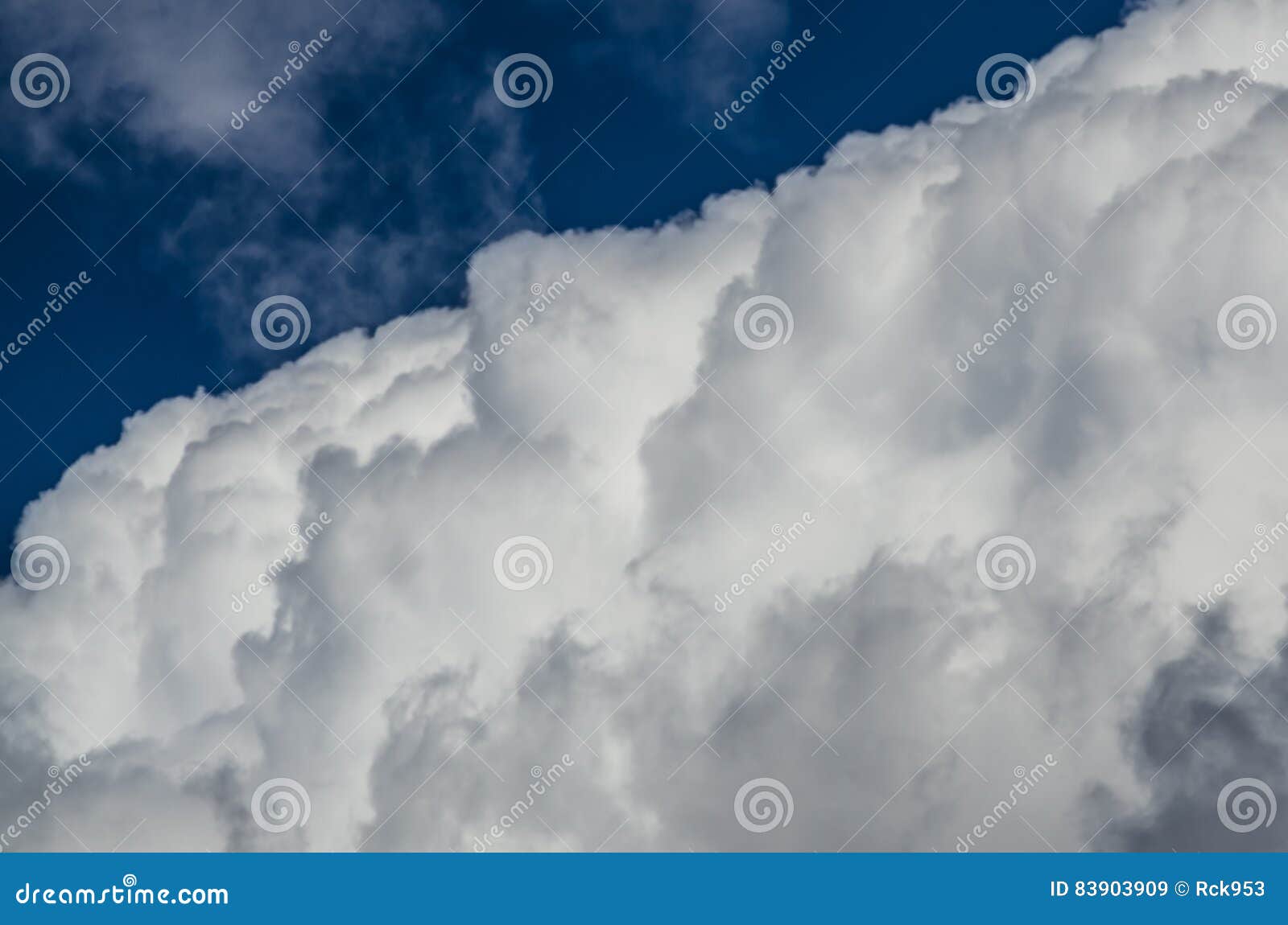 Mountainous Cumulus Clouds Boiling in the Bright Blue Summer Sky Stock ...