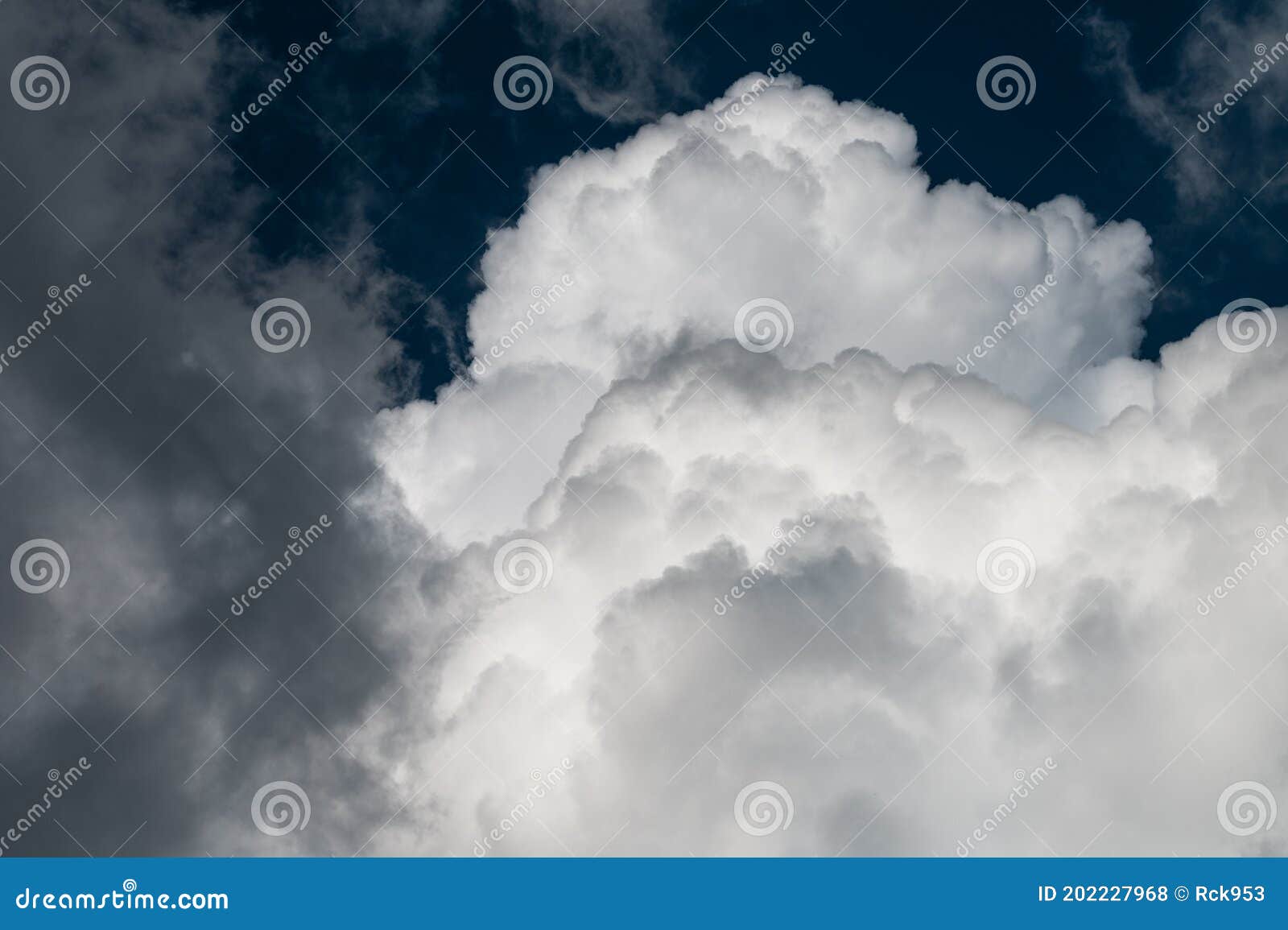 Mountainous Cumulus Clouds Boiling in the Summer Sky Stock Photo ...