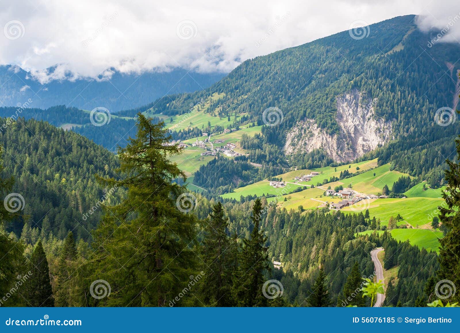 Mountainous landscape stock image. Image of scenery, trees - 56076185