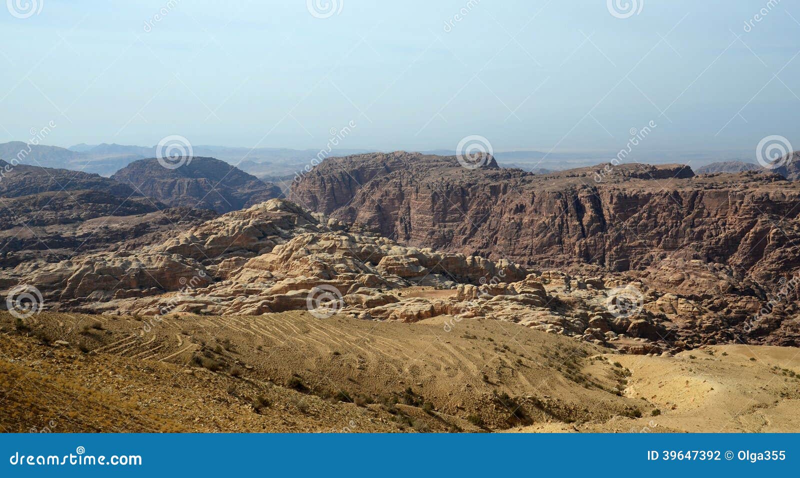 The Mountainous Terrain in Jordan Stock Photo - Image of journey ...