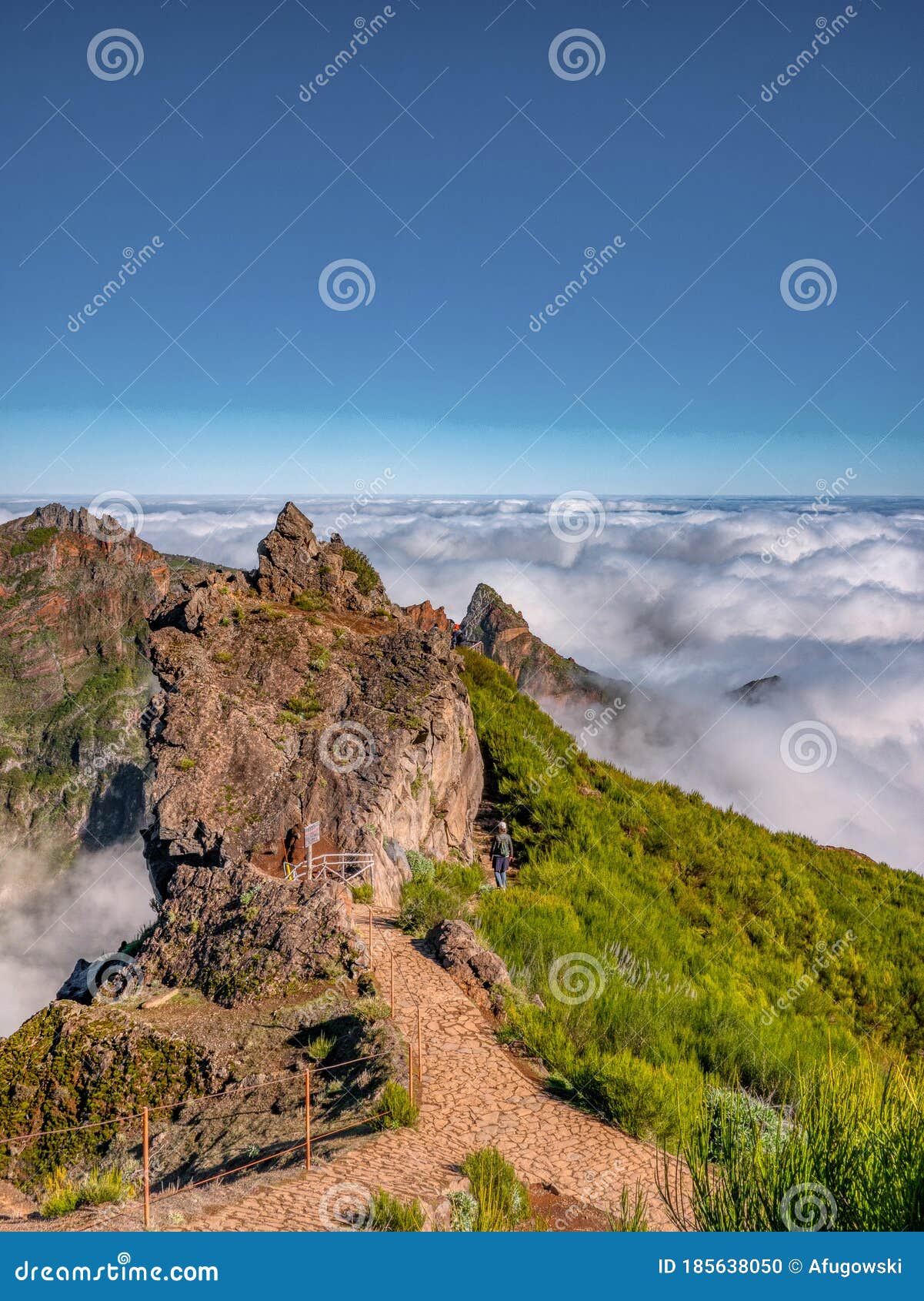 Mountains Above the Clouds. Madeira Island. Portugal Stock Photo ...