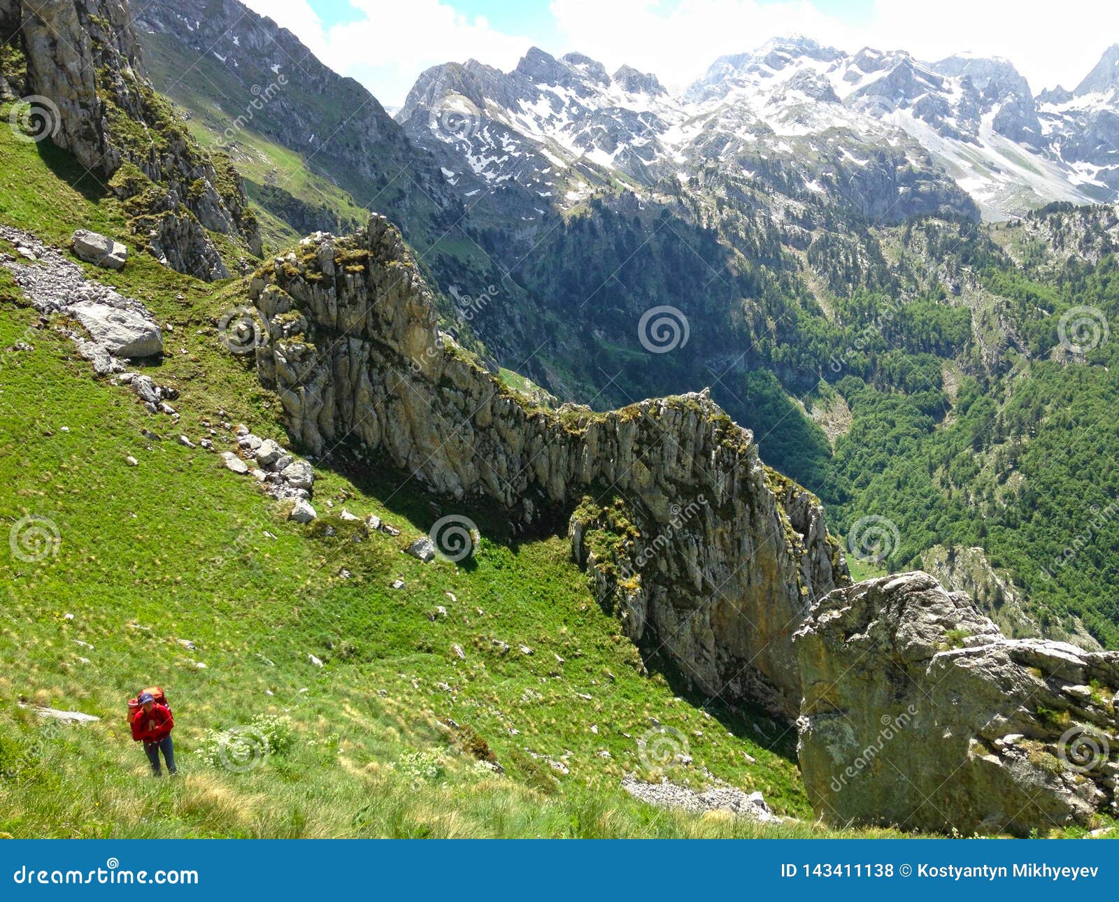 Mountains of the Albanian Alps Stock Photo - Image of high, peaks ...