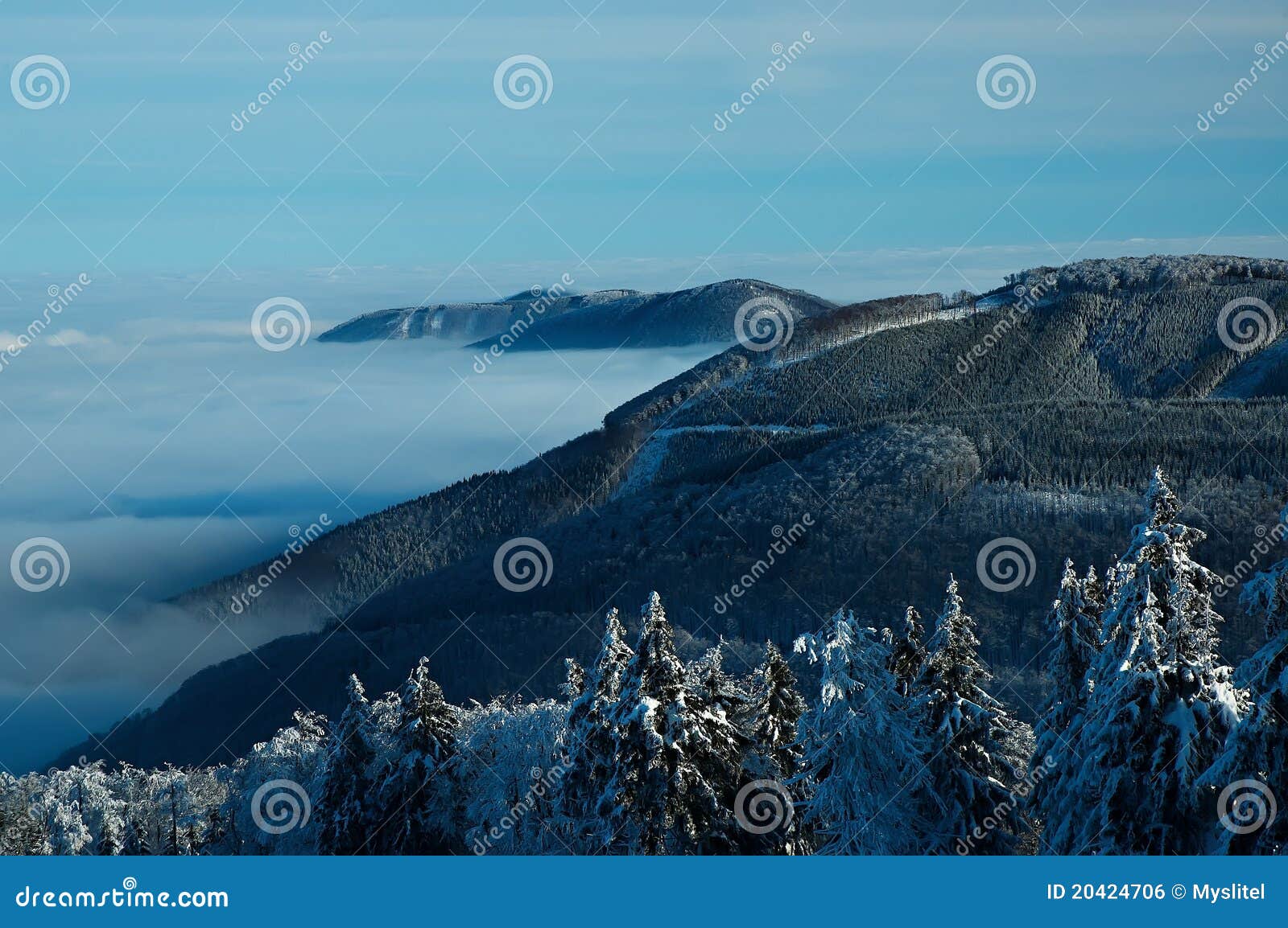 Mountains in beskydy stock photo. Image of season, natural - 20424706