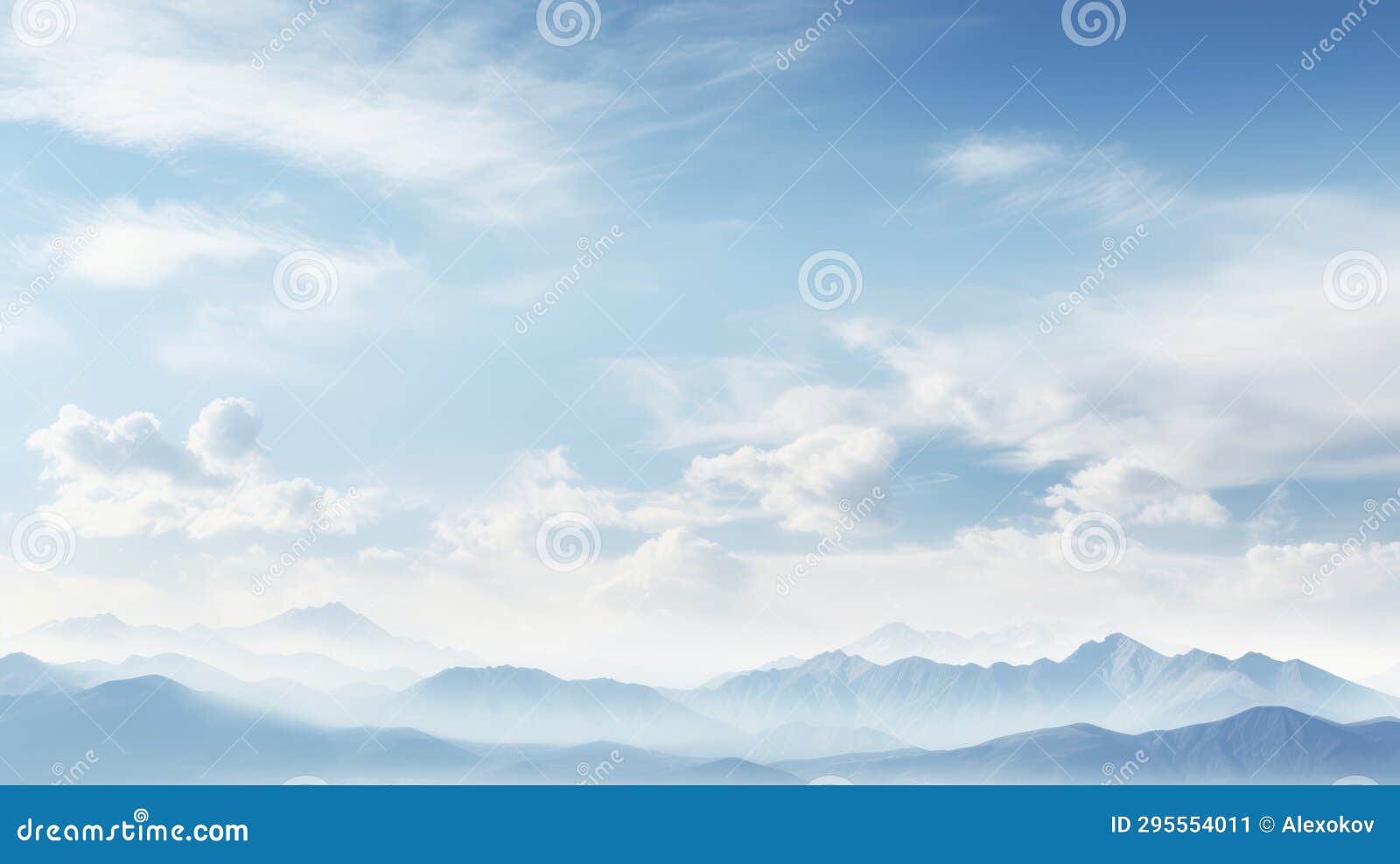 Mountains in the Blue Sky with Clouds. Landscape Background Stock ...