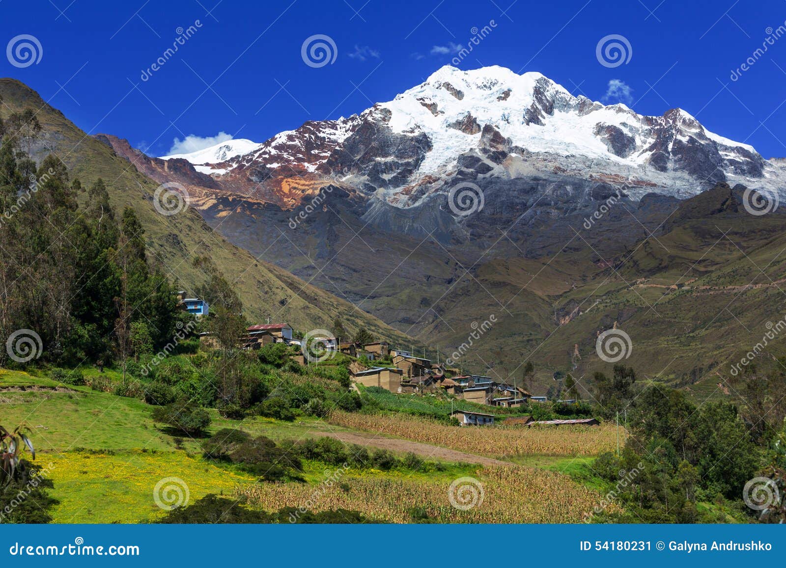 Mountains in Bolivia stock image. Image of altitude, mountaineering ...