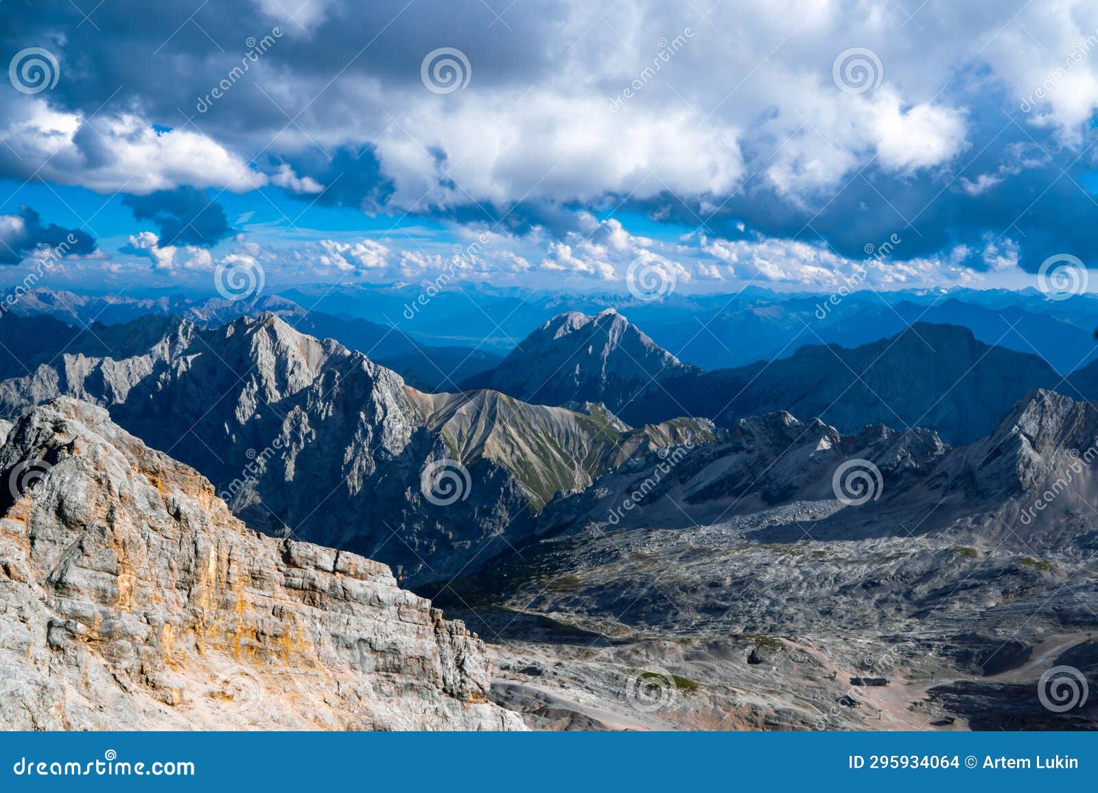 Mountains on the Border of Germany and Austria Stock Photo - Image of ...