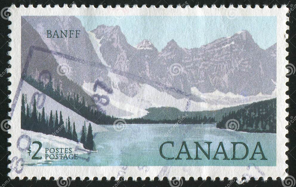 Mountains editorial stock image. Image of postmark, banff - 149591229