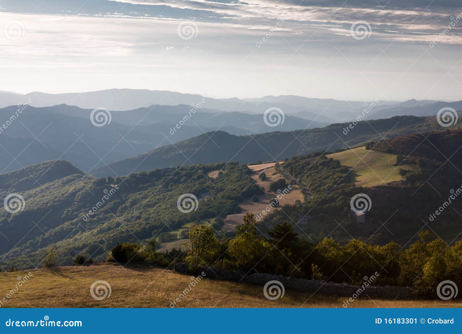 Mountains of Cevennes stock image. Image of france, sunset - 16183301