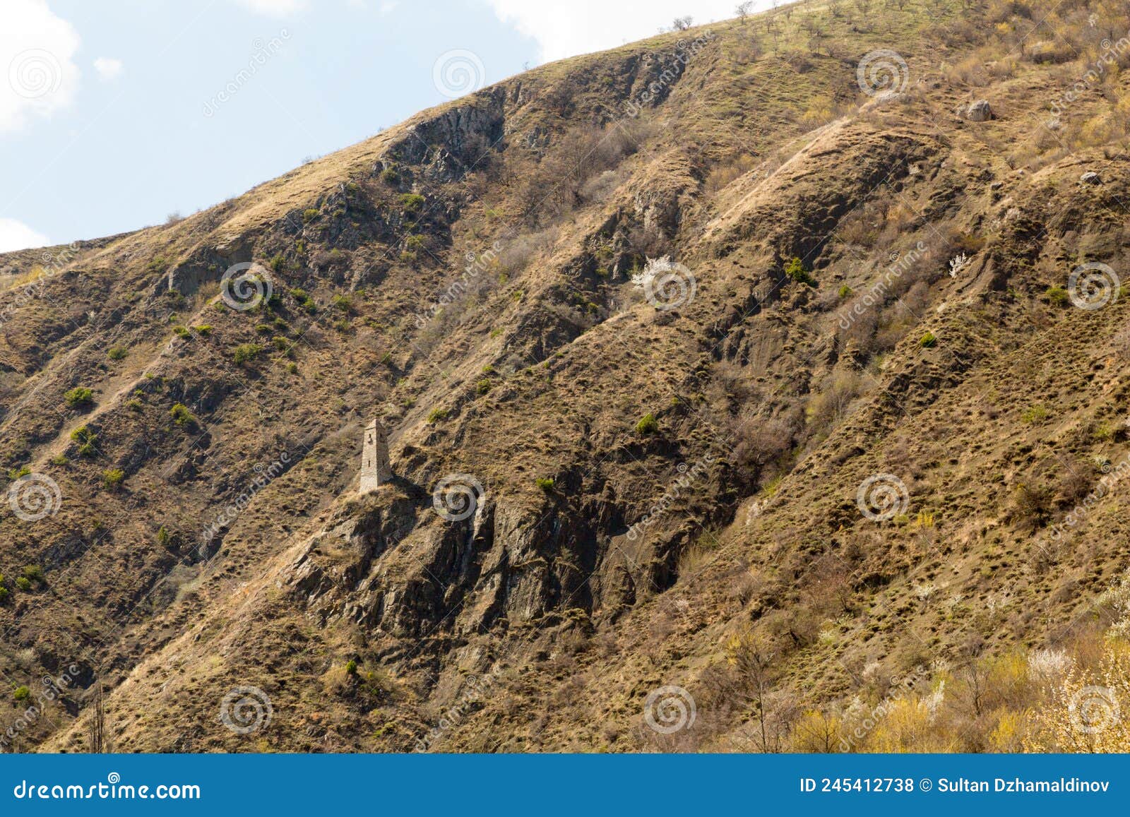 In the Mountains of Chechnya in the Spring. Stock Photo - Image of ...