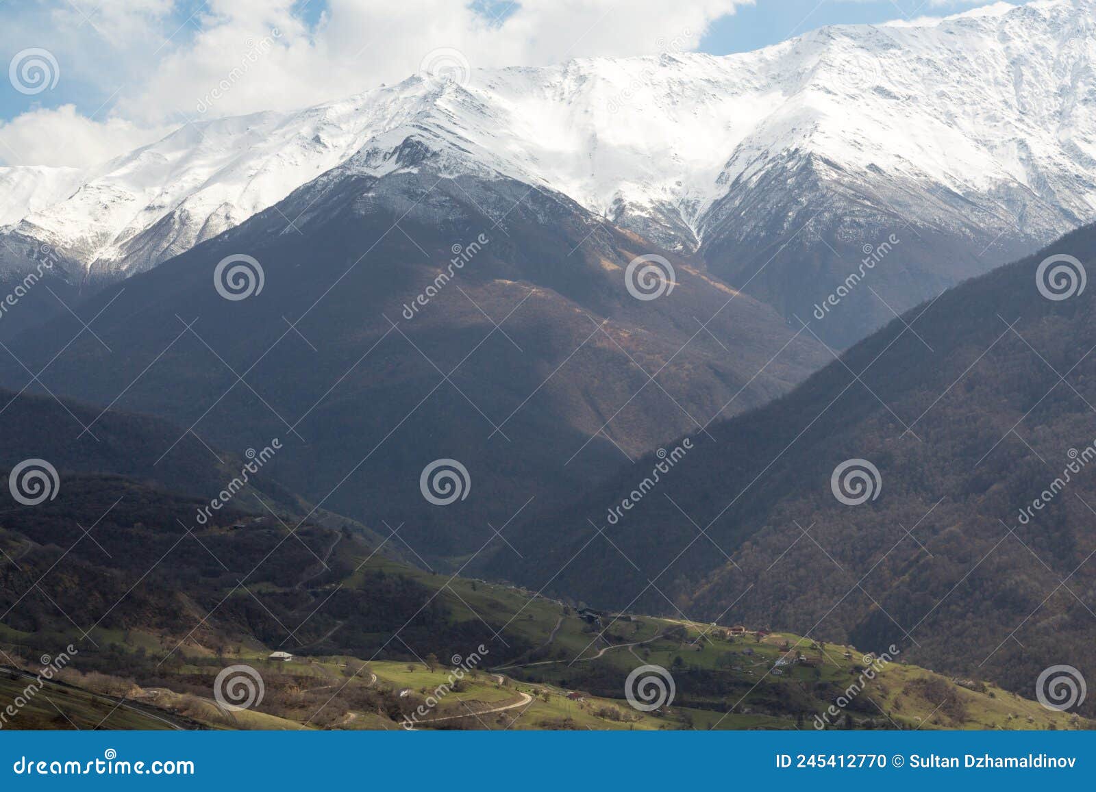 In the Mountains of Chechnya in the Spring. Stock Photo - Image of ...