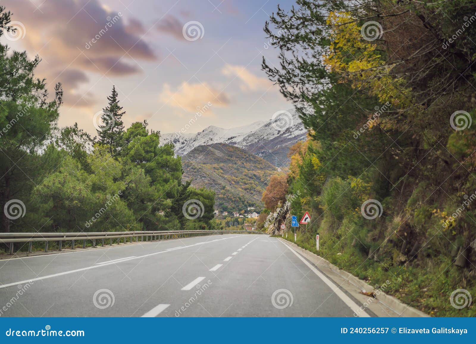 Mountains Covered with Snow and Greenery All Around Stock Image - Image ...